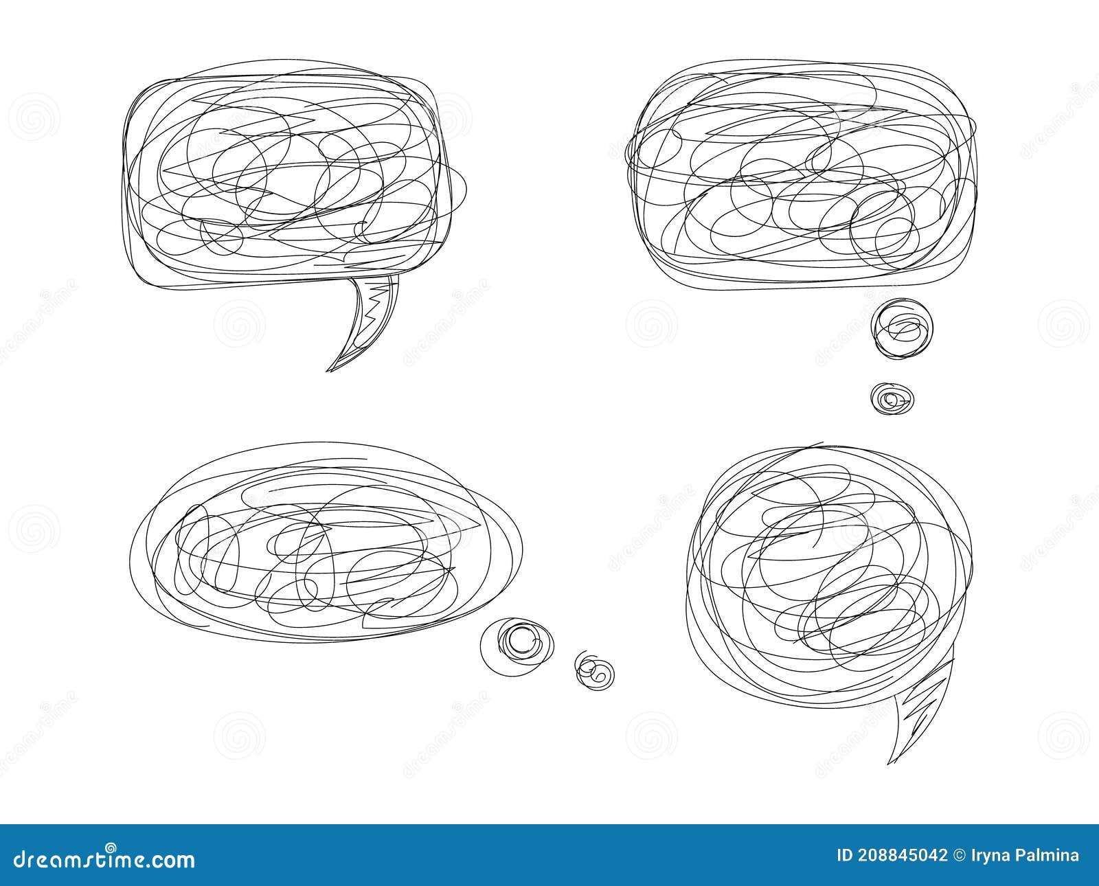 Confusing Comments and Dialogues Speech Bubbles. Abstract Chaotic ...