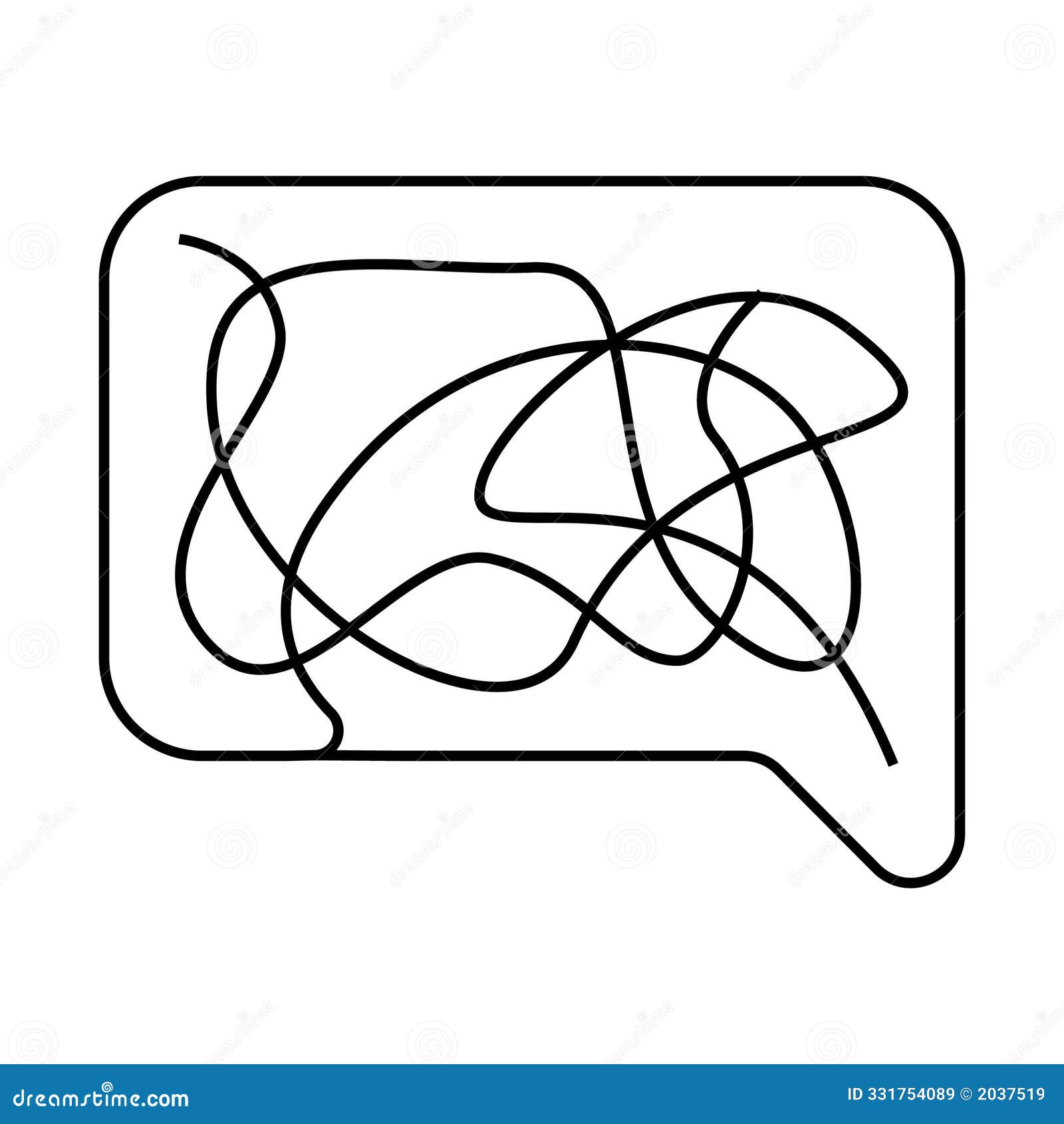 Ear And Dialogue Line And Solid Icon. Ear Listening With Text Bubble ...