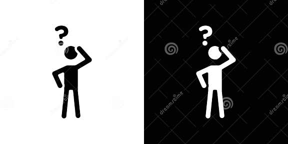 Confusing Man Icon Linear Logo Isolated Stock Vector - Illustration of ...