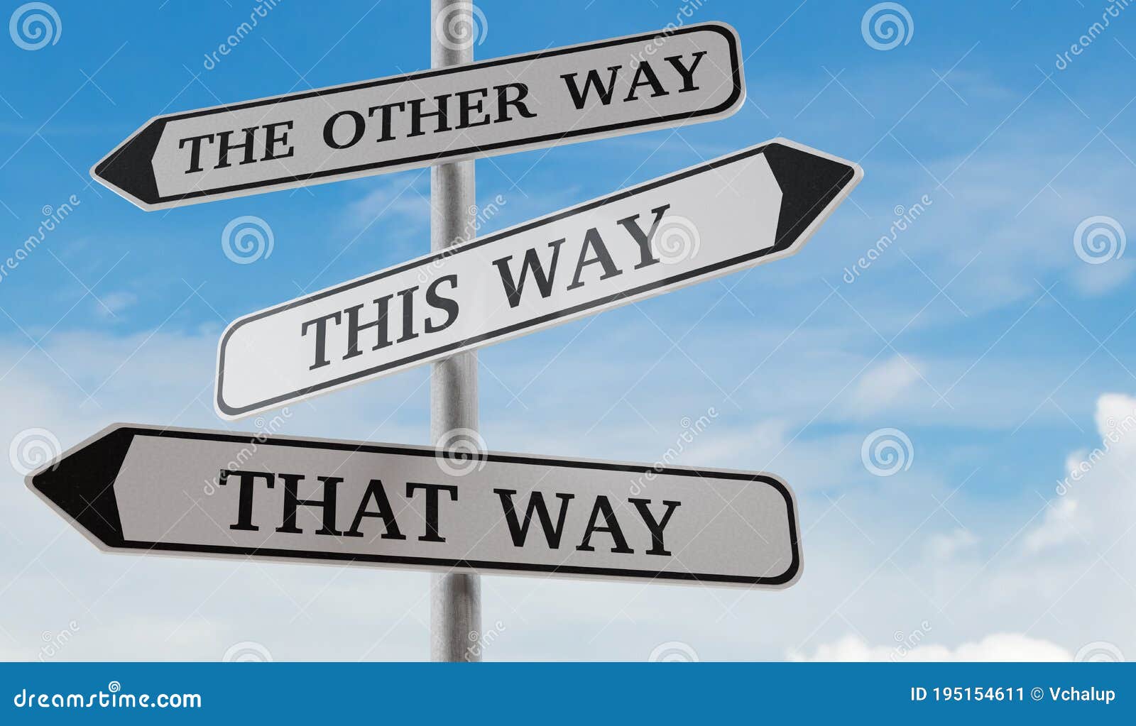 Confusing Road Sign Arrows Pointing In Different Directions Decision And Choice Concept 3d