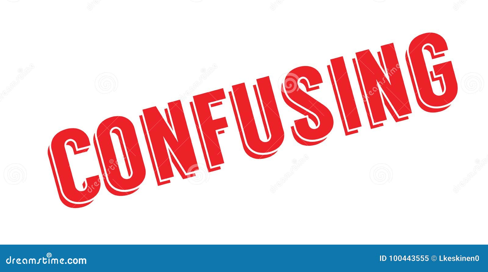 Confusing rubber stamp stock vector. Illustration of confuse - 100443555