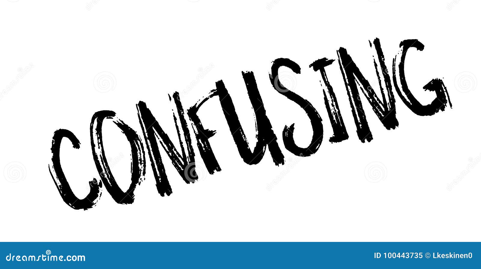 Confusing rubber stamp stock vector. Illustration of silly - 100443735