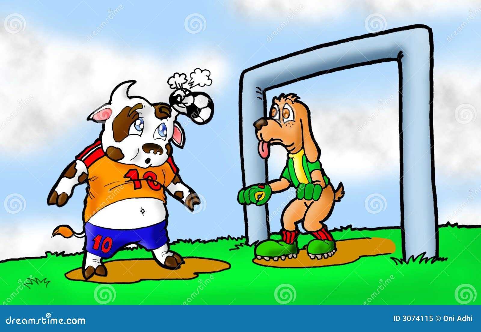 Confusing soccer play stock illustration. Illustration of countryside ...