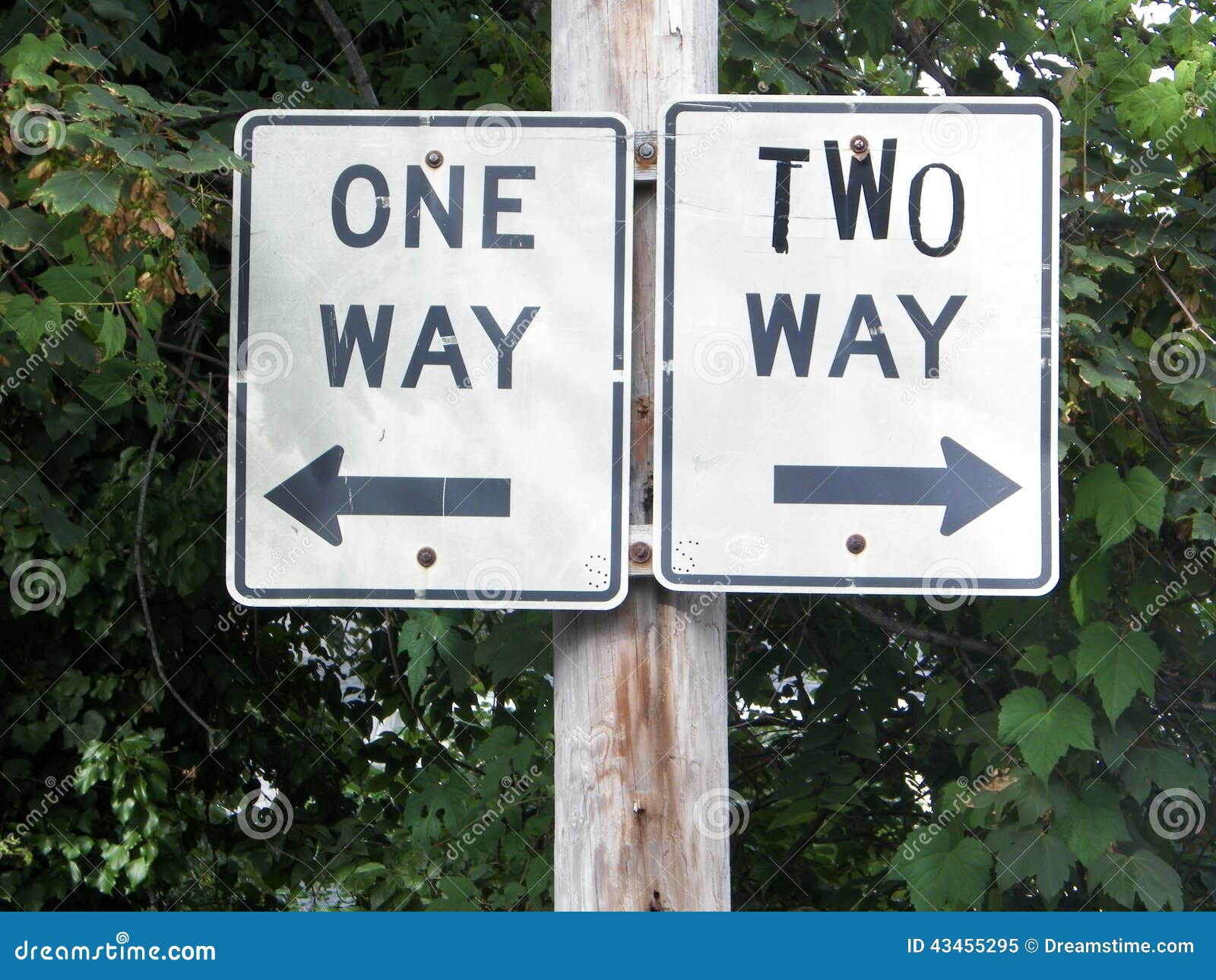 Confusing Street Sign stock image. Image of oneway, arrows - 43455295