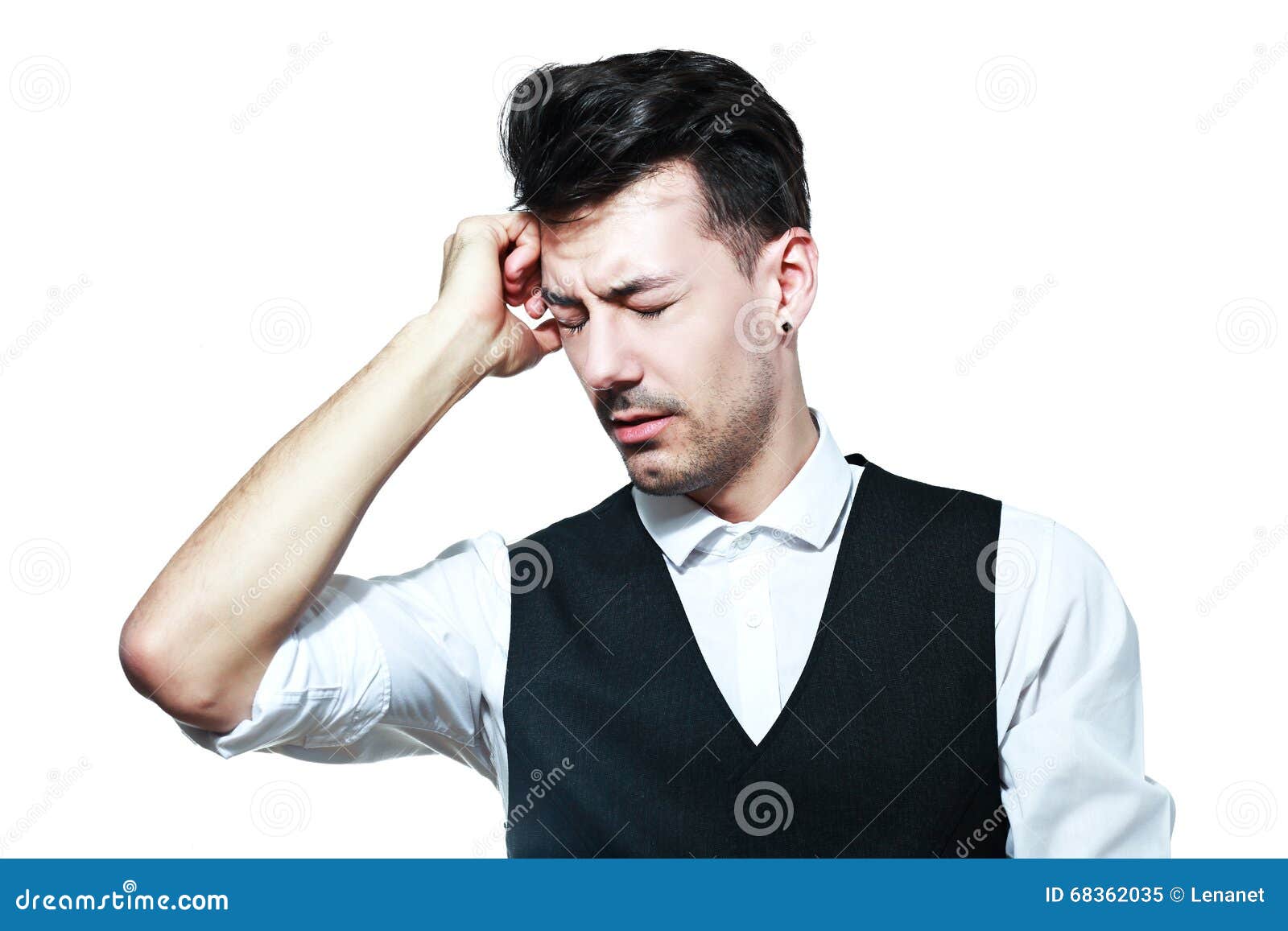 Confusing young man stock image. Image of hair, disappointment - 68362035