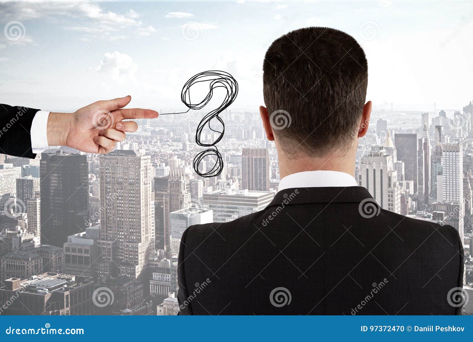 Confusion concept stock photo. Image of pensive, creative - 97372470