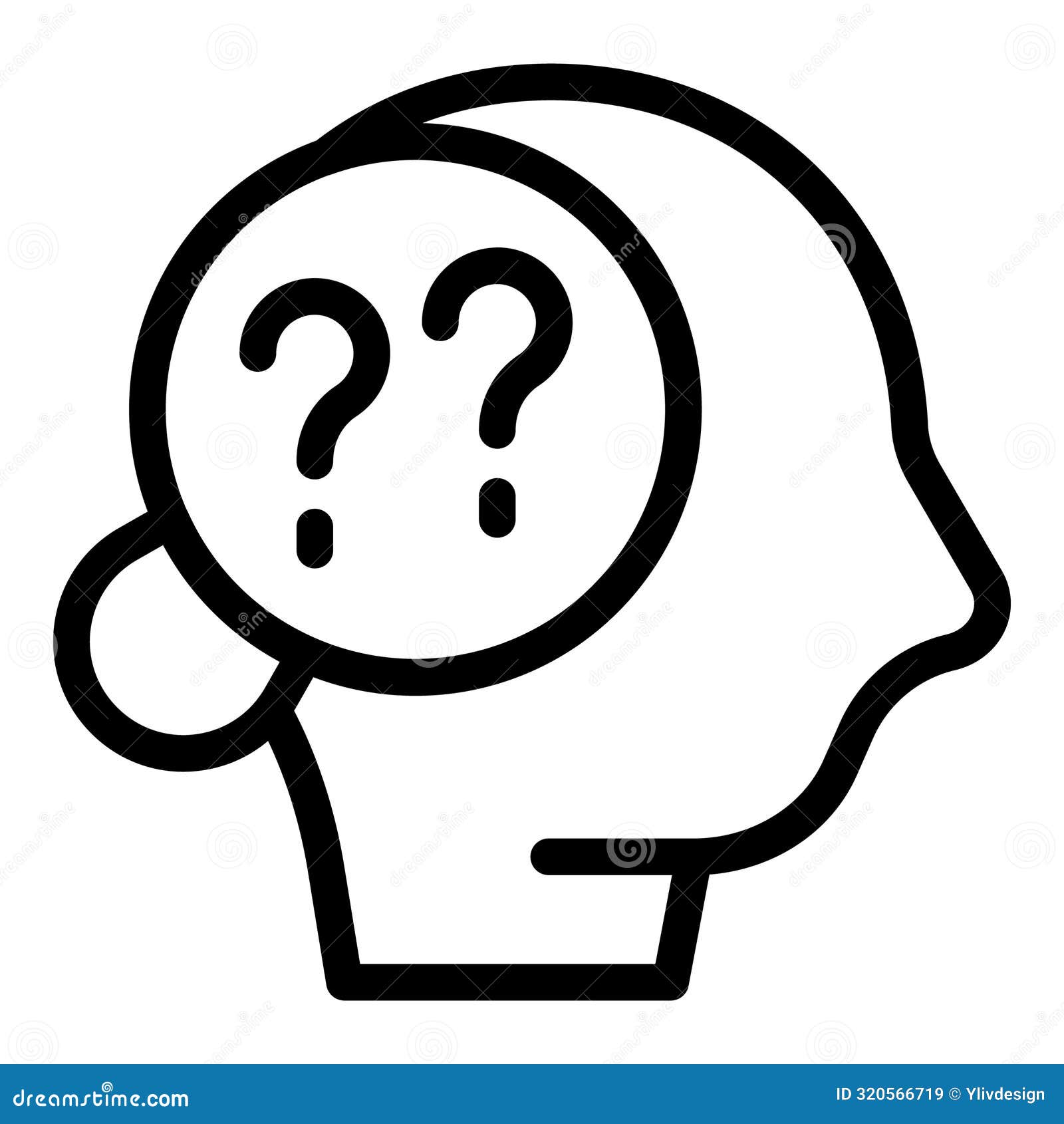 Confusion Concept Icon with Question Mark Stock Vector - Illustration ...