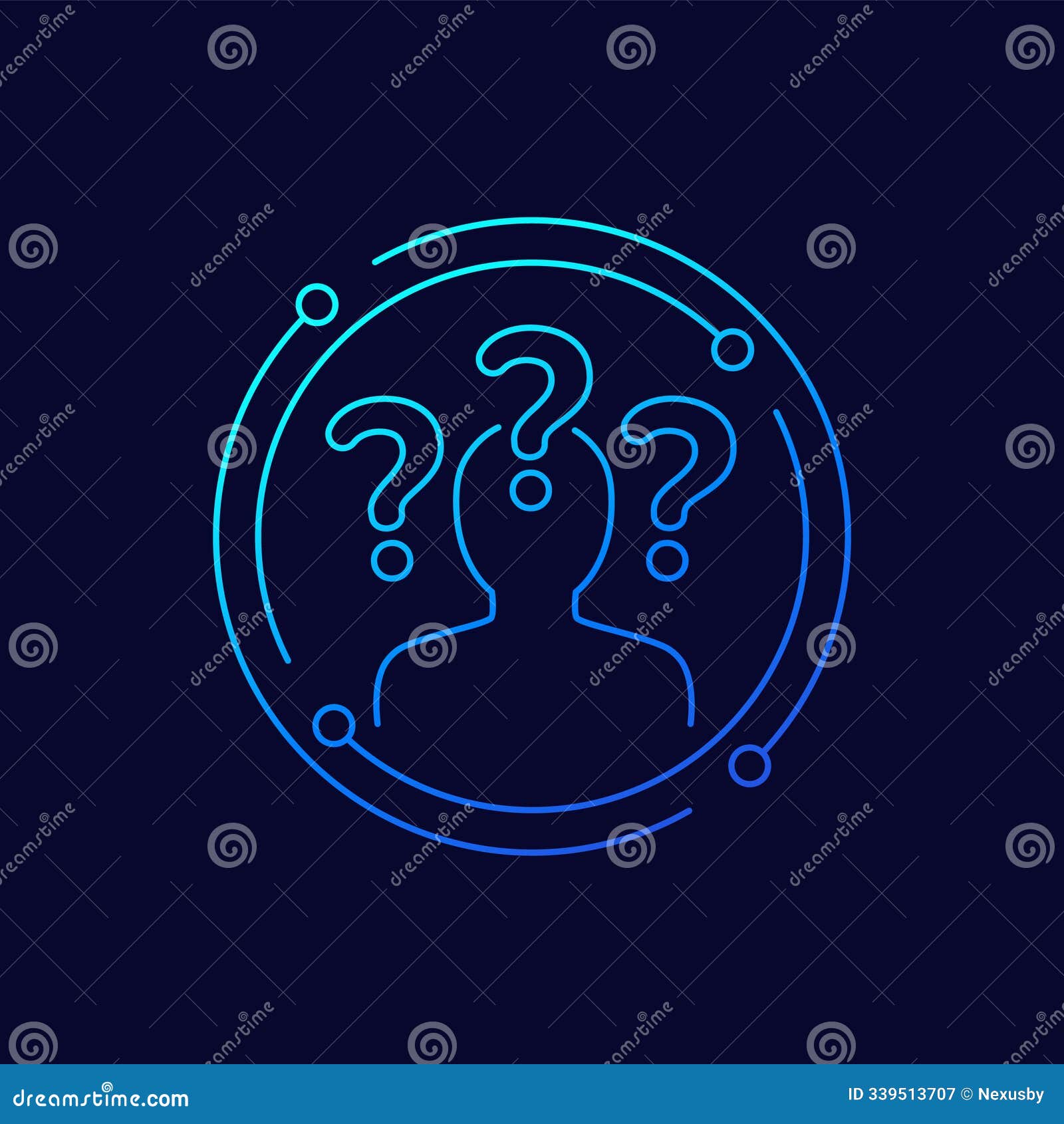 No Doubt Icon. Thin Linear No Doubt Outline Icon Isolated On White ...