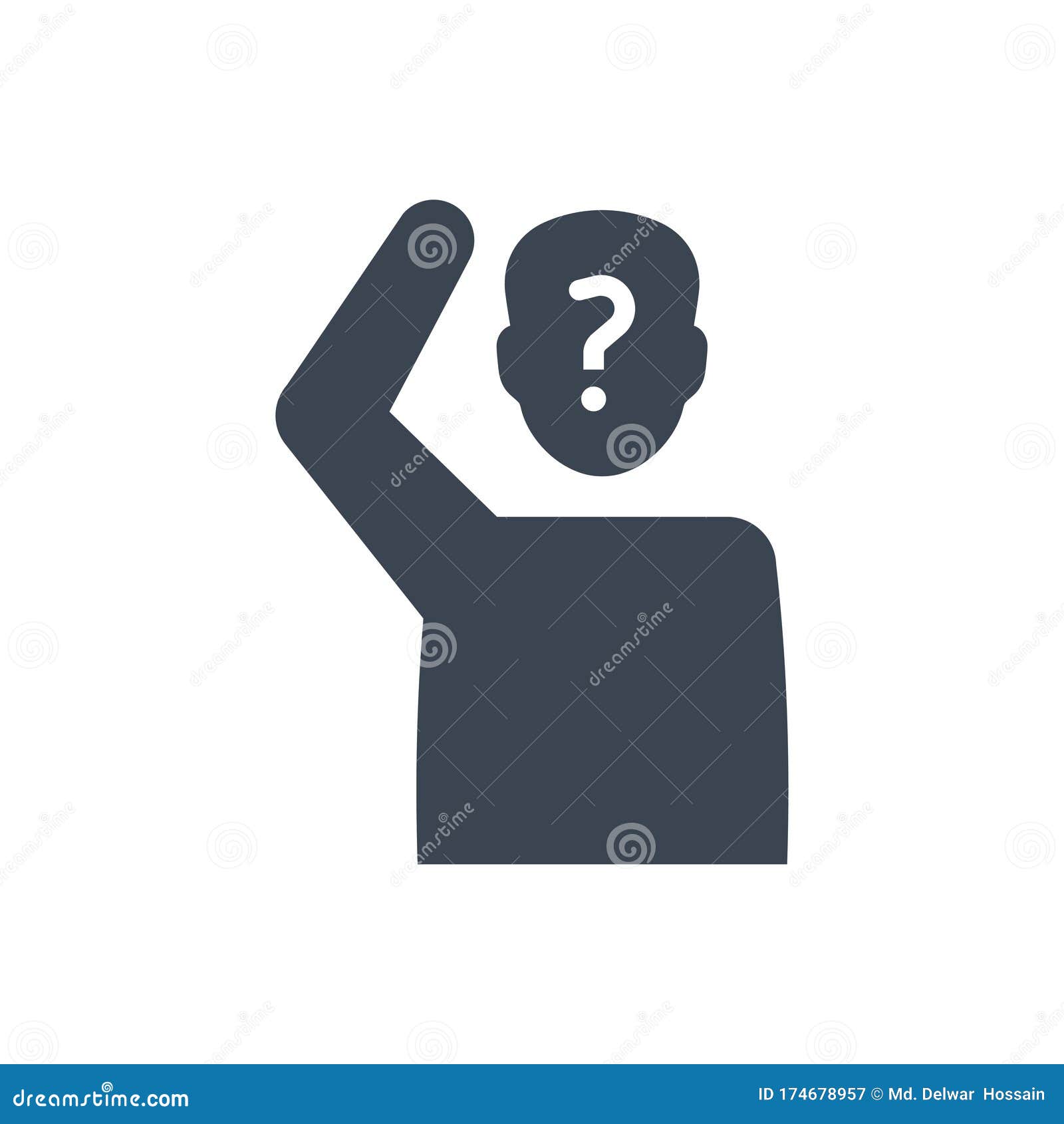 Confusion feeling icon stock vector. Illustration of confuse - 174678957