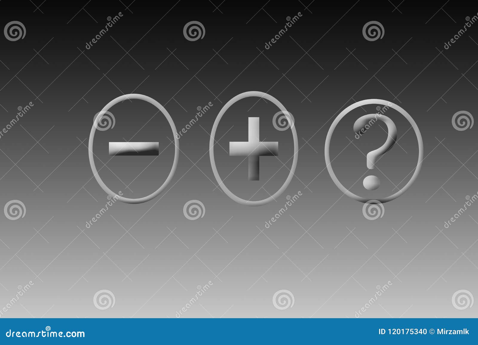 Confusion of Getting Answer.Signs of Various Operations Isolated. Stock ...