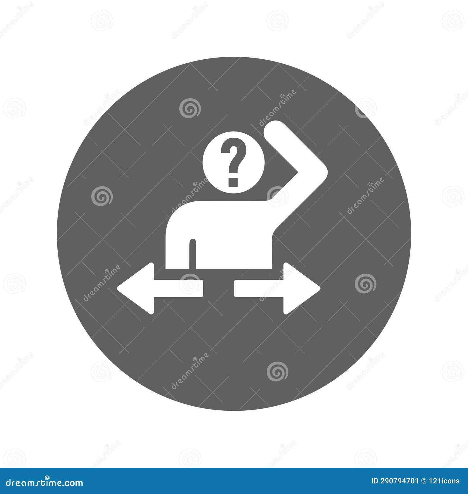 Confusion Icon. Line, Outline Symbol Stock Illustration - Illustration ...