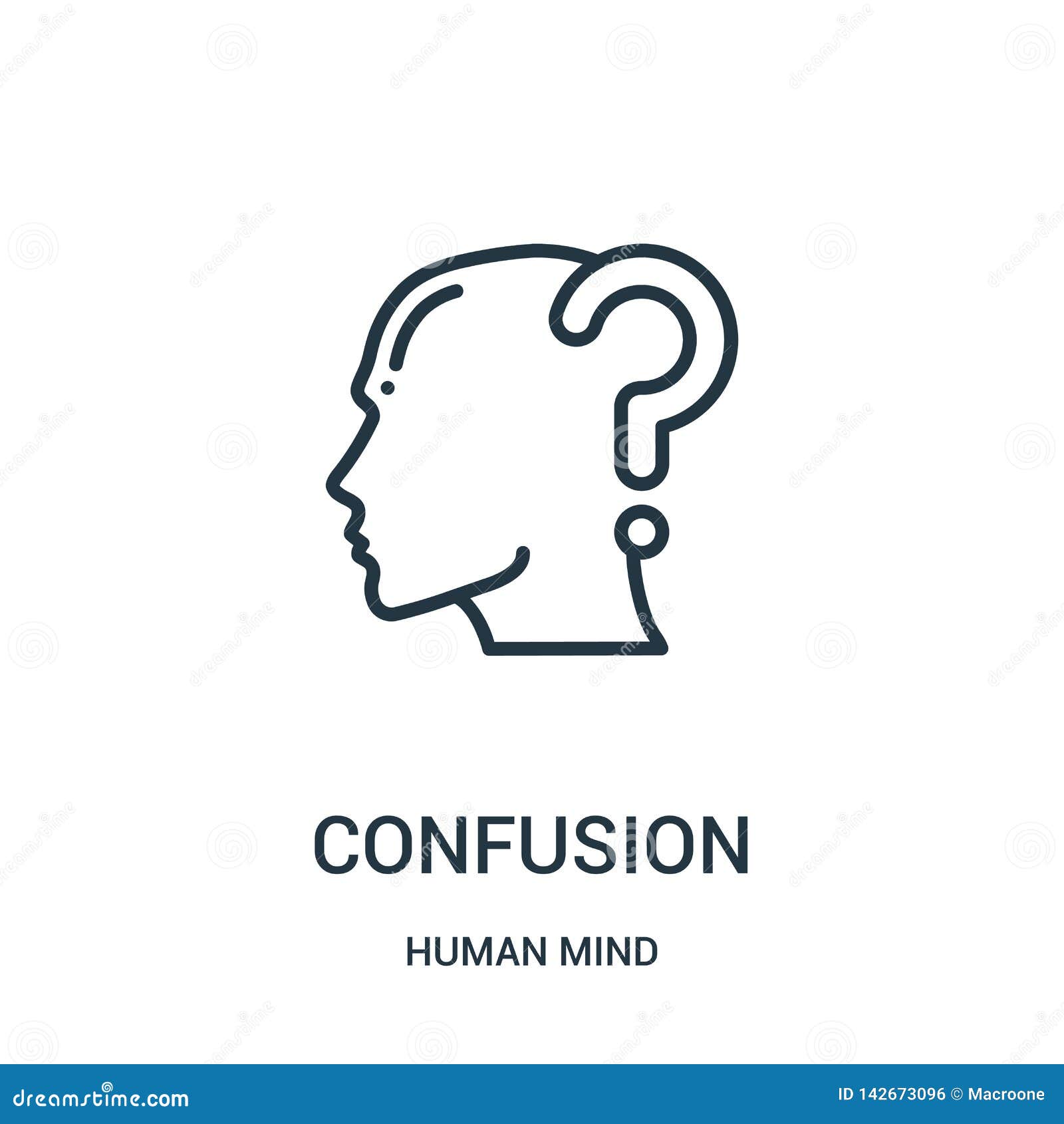 Confusion Icon Vector from Human Mind Collection. Thin Line Confusion ...