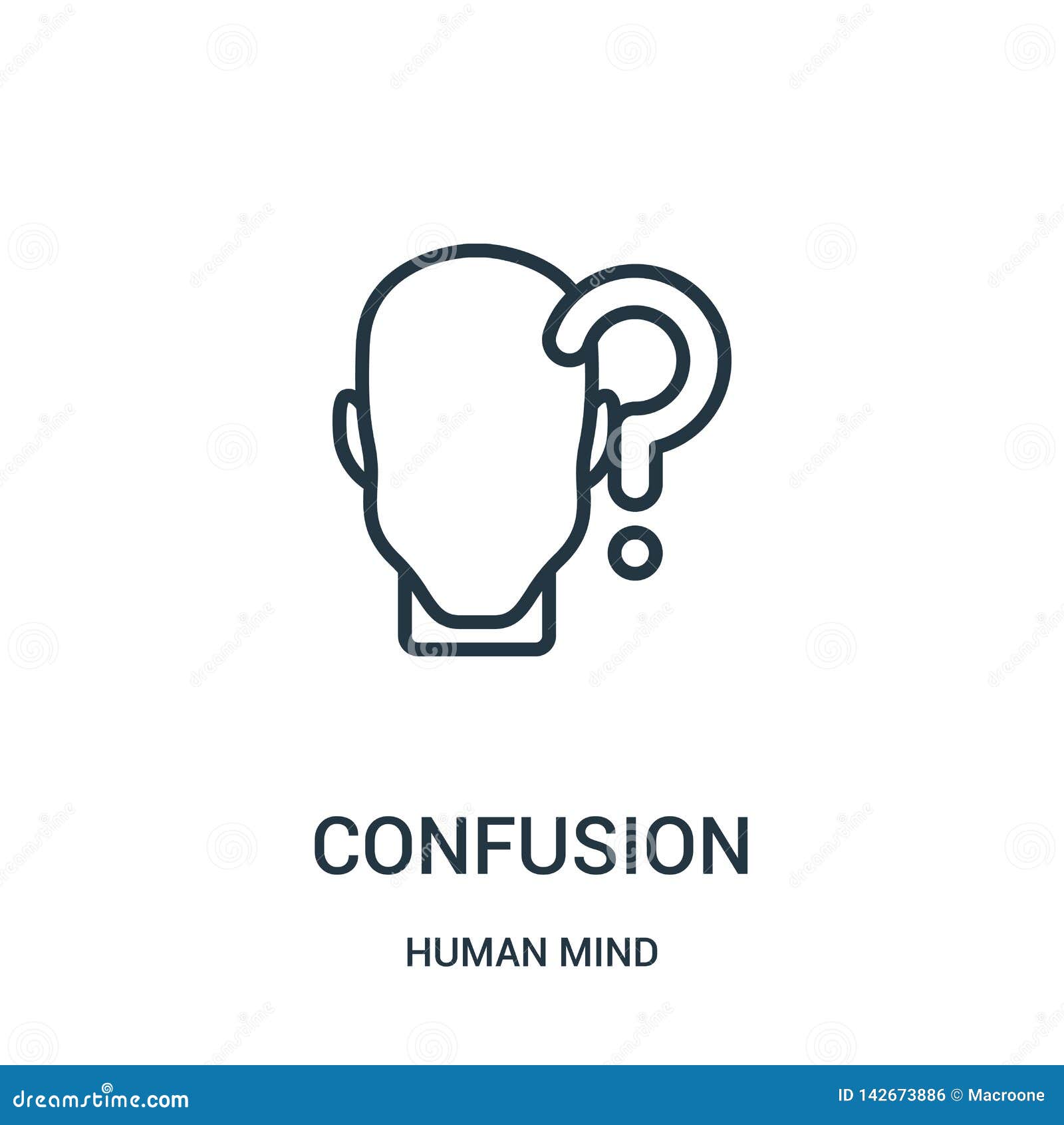 Confusion Icon Vector from Human Mind Collection. Thin Line Confusion ...