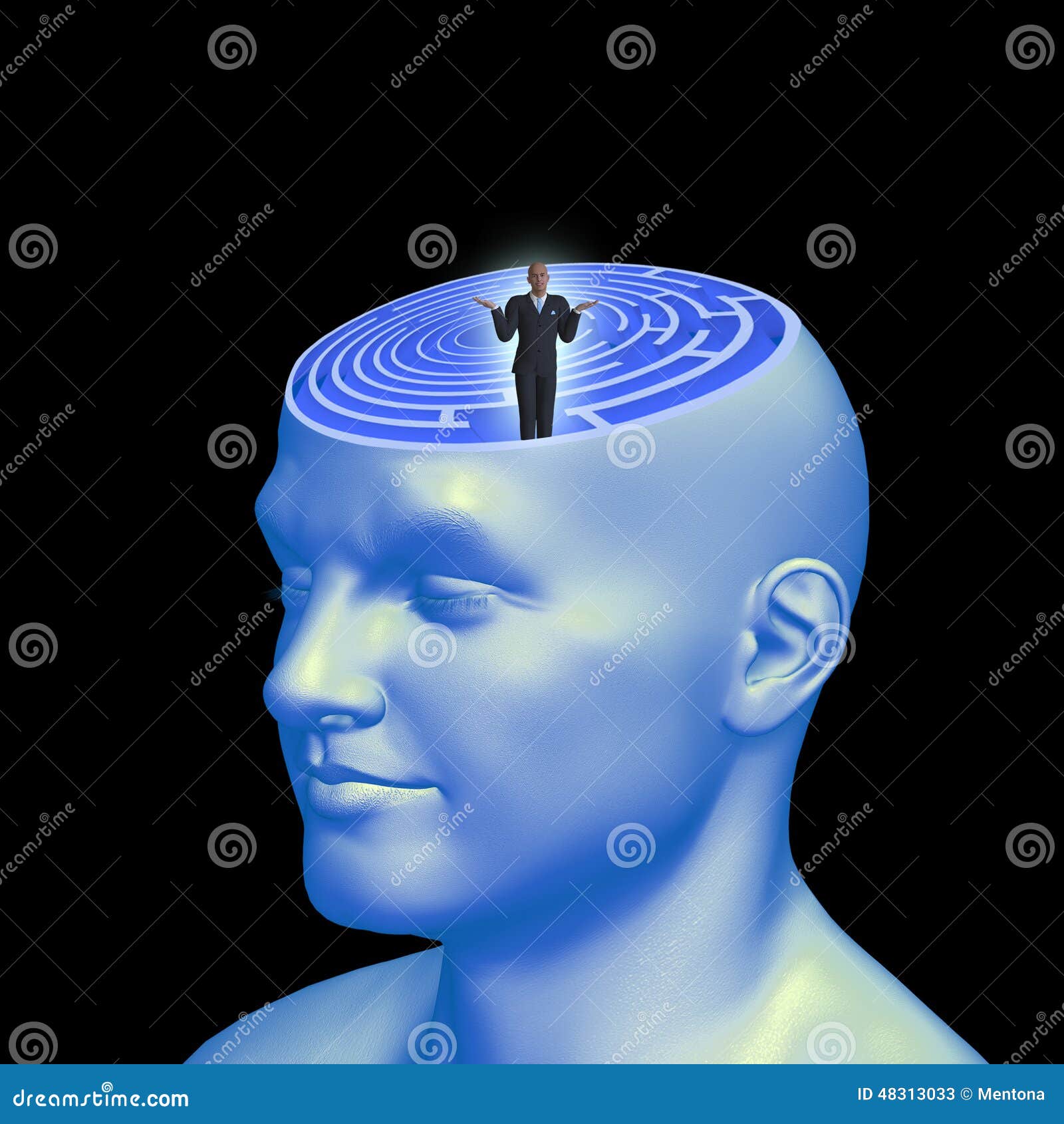 Confusion, seaching answer stock illustration. Illustration of original ...