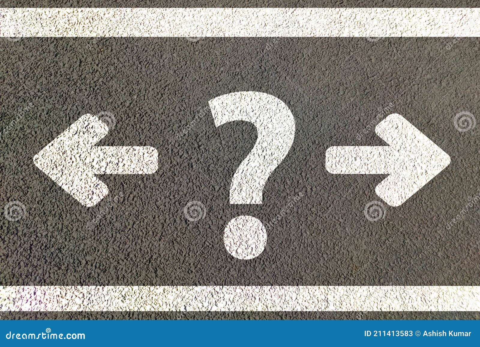 Decision Making Concept Which Way or Direction To Choose , Question ...