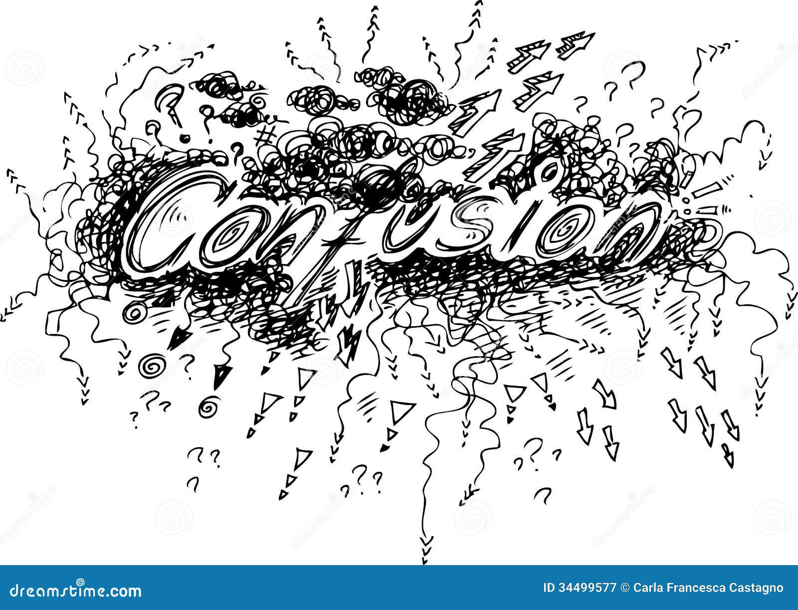 Confusione illustrazione vettoriale. Illustrazione di nero - 34499577