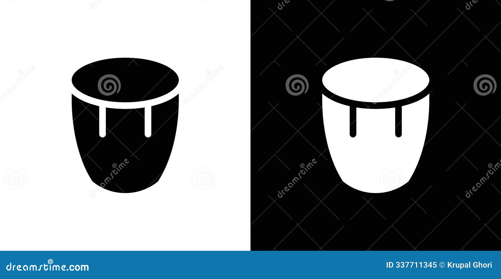 Conga Drum Icon Black Line Art Vector Logo Set | CartoonDealer.com ...