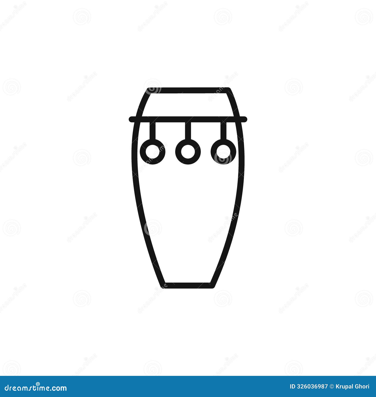 Conga Drum Logo Sign Vector Outline Stock Illustration - Illustration ...