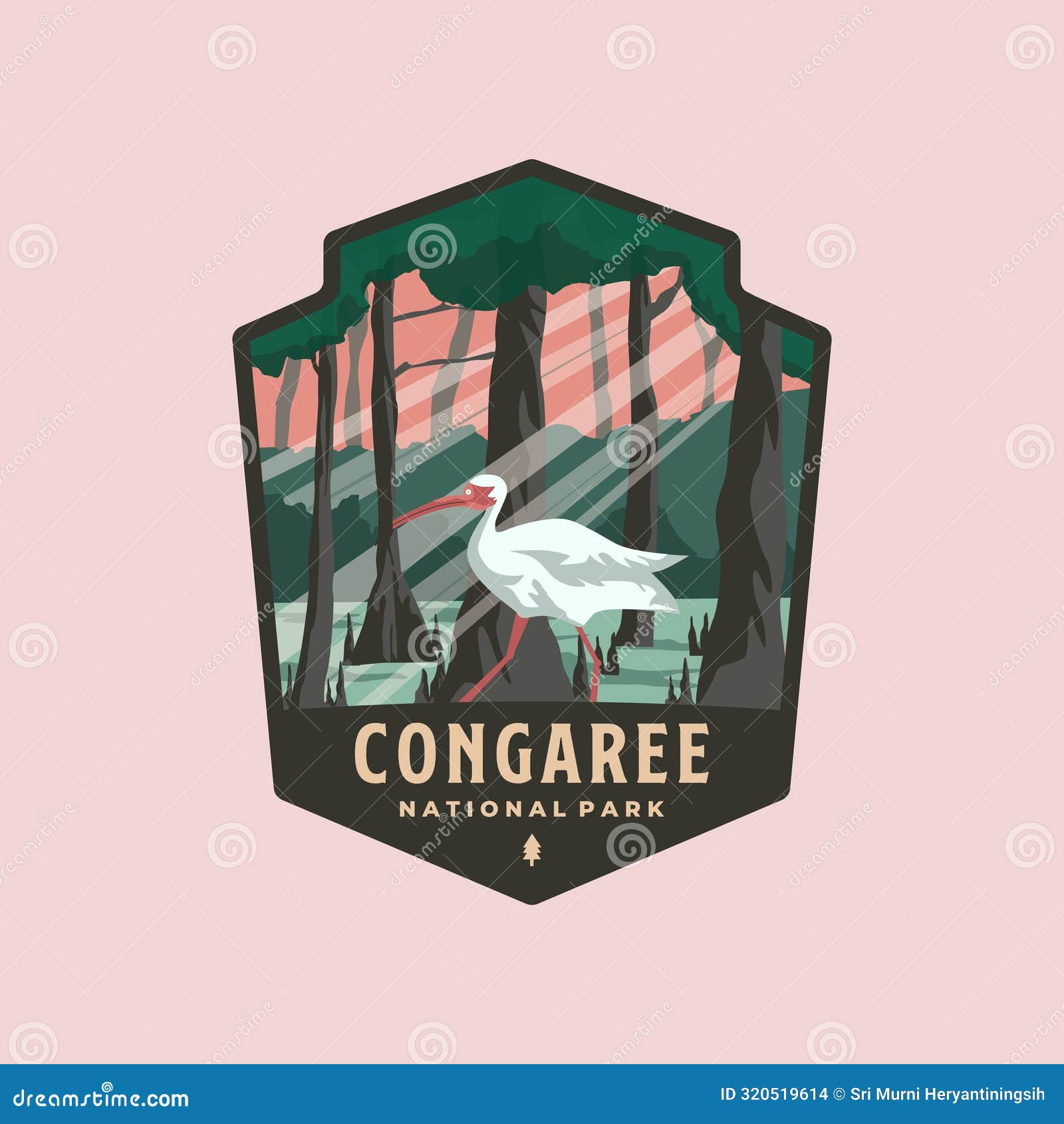 Congaree National Park Emblem Logo Vector Symbol Illustration Design ...