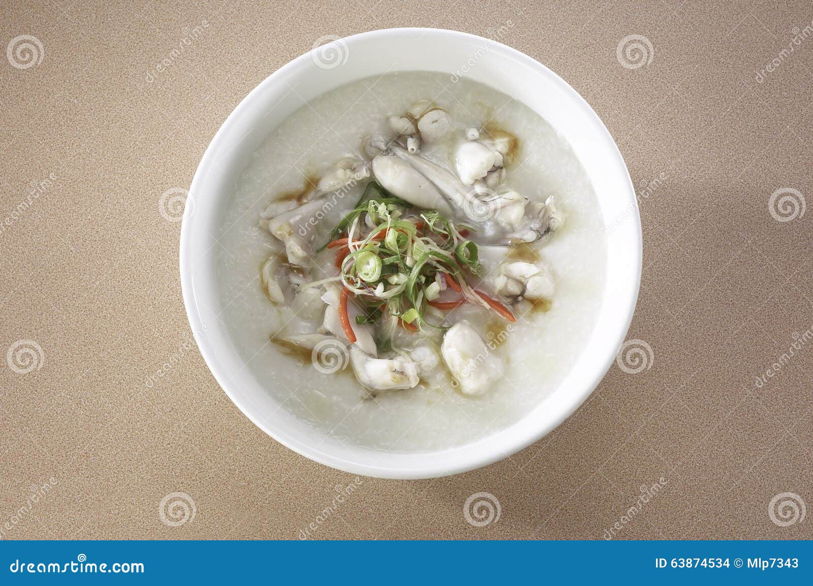 Congee with frog meat stock photo. Image of delicious - 63874534