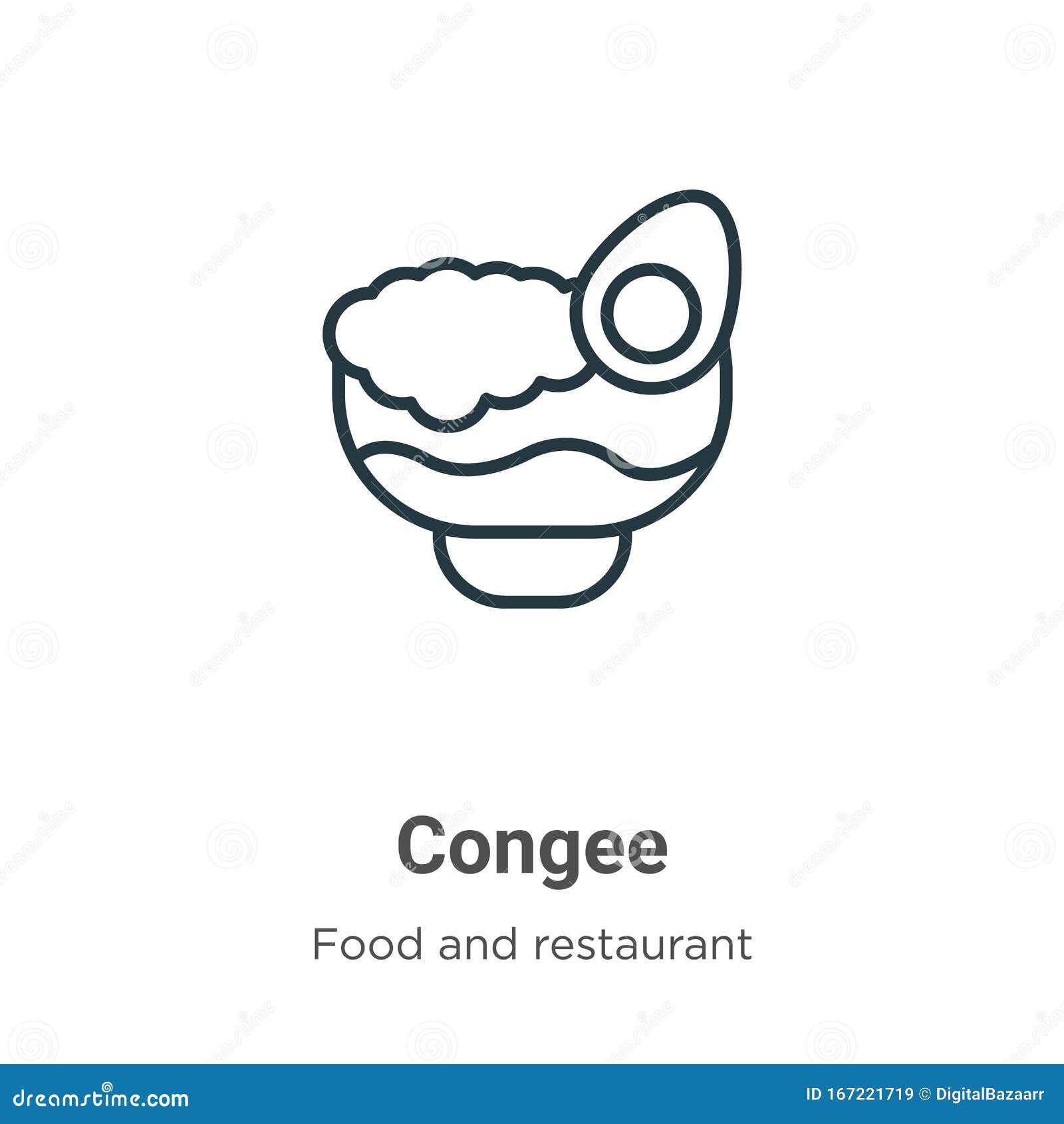Congee Icon On White Background. Simple Element Illustration From Food ...