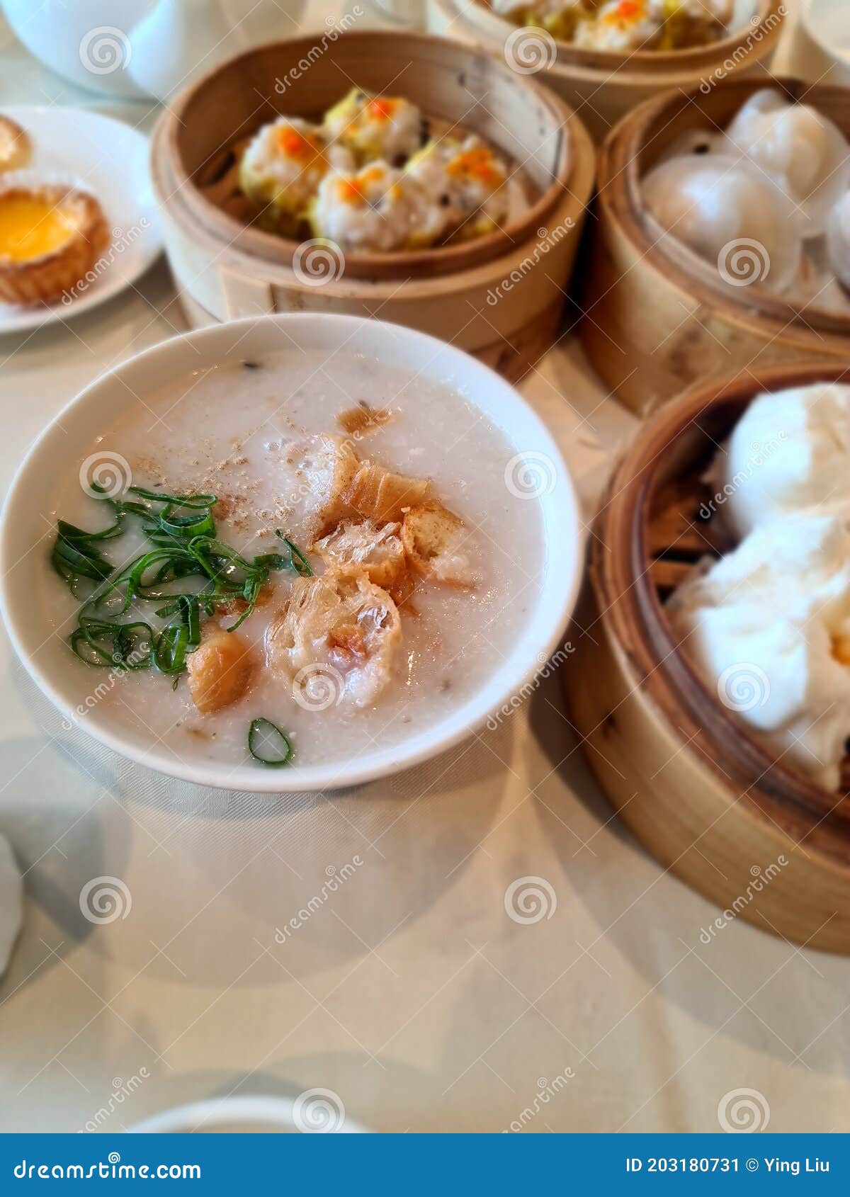 Congee with Preserved Egg and Lean Meat in the Cantonese Restaurant ...