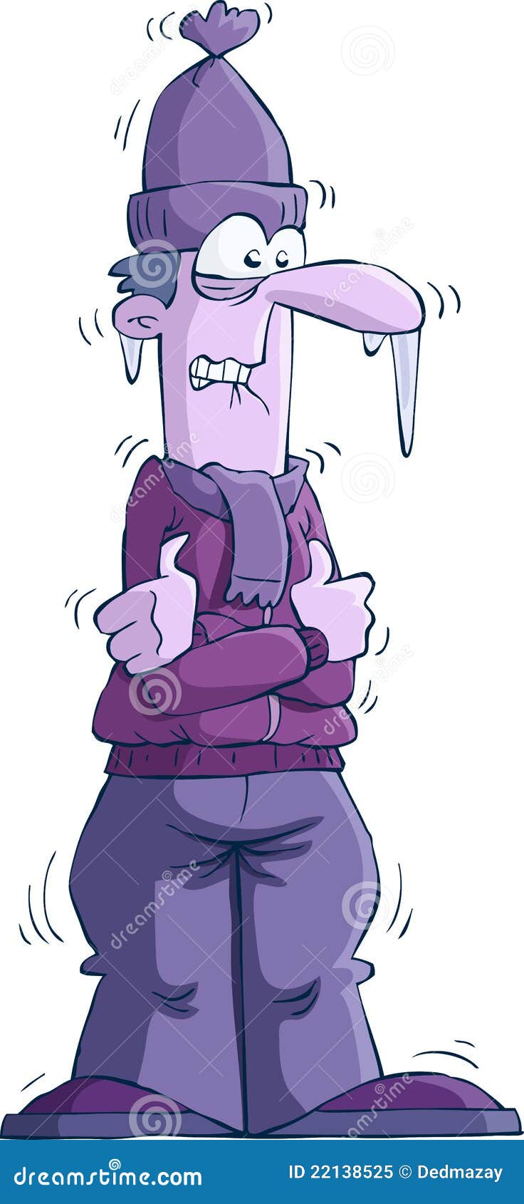 Congelamento illustrazione vettoriale. Illustrazione di persona - 22138525