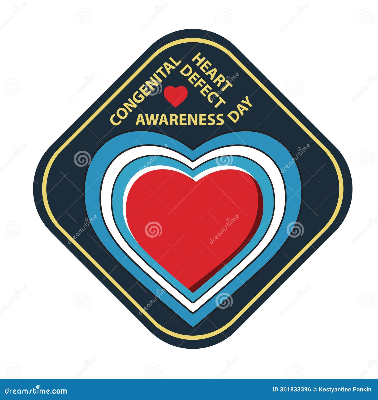 Congenital Heart Defect Awareness Day Stock Vector - Illustration of ...