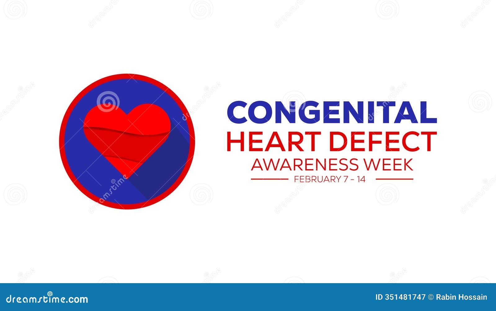 Congenital Heart Defect Awareness Week Creative Concept Design. Stock ...