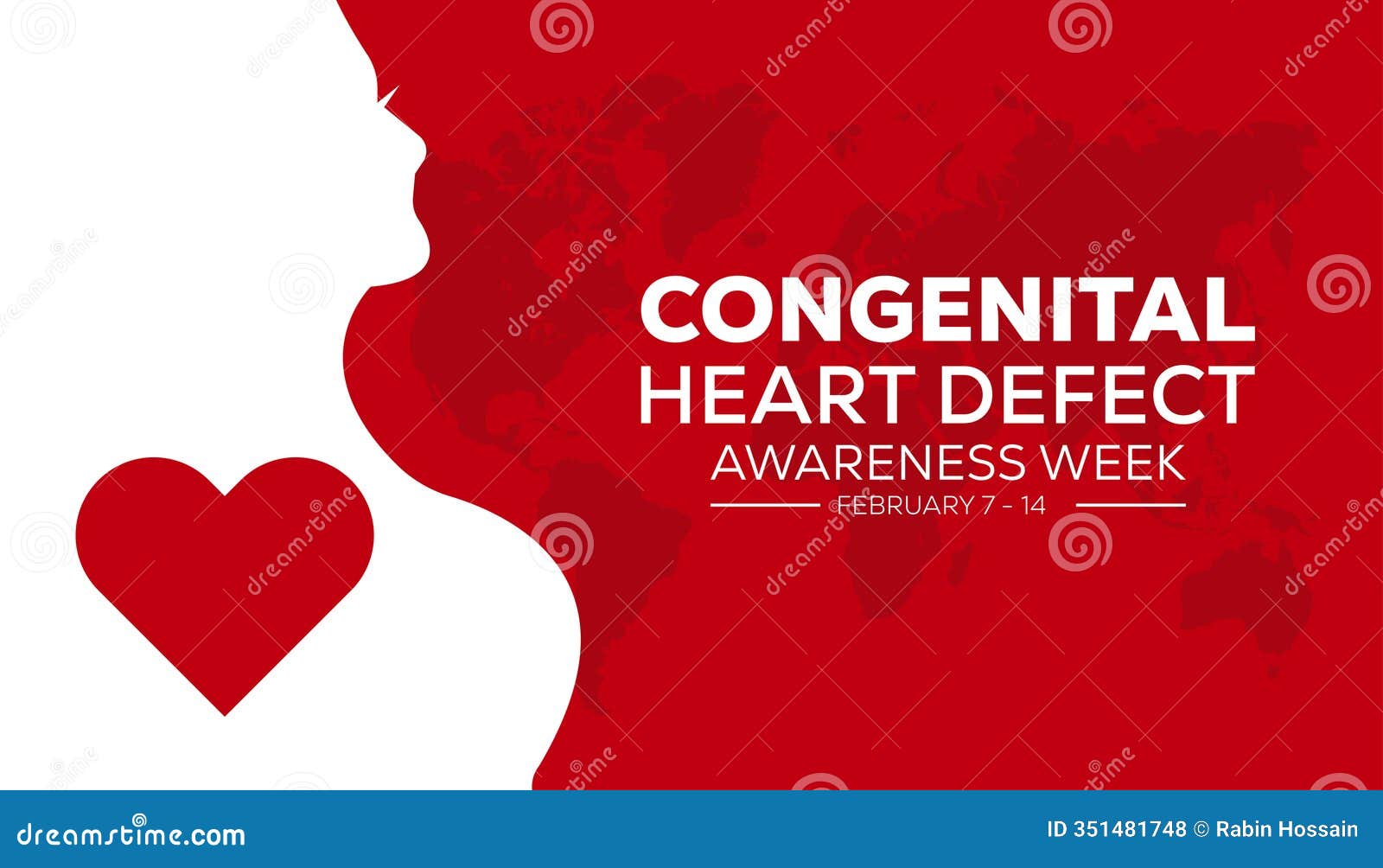 Congenital Heart Defect Awareness Week Creative Concept Design. Stock ...