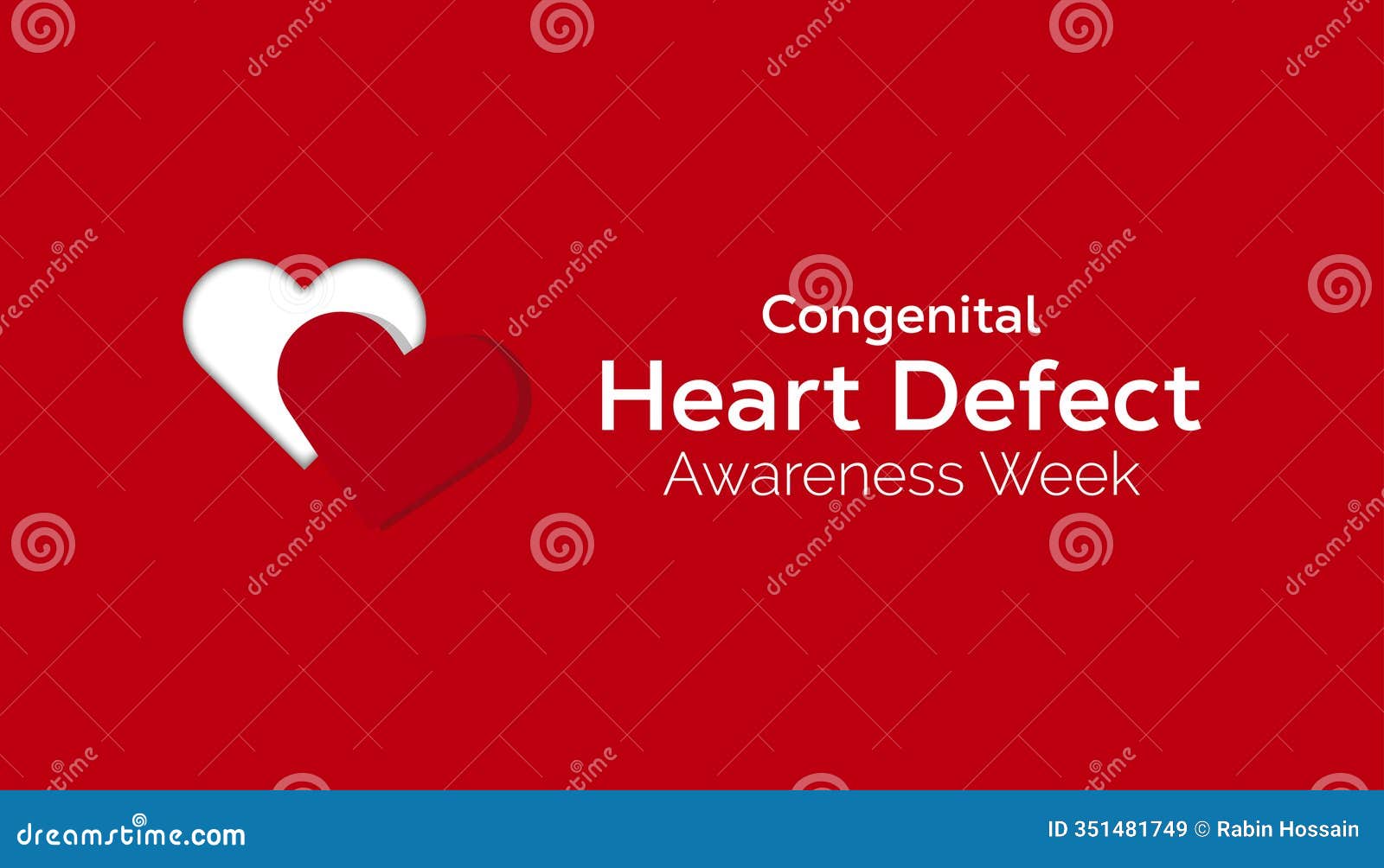 Congenital Heart Defect Awareness Week Creative Concept Design. Stock ...