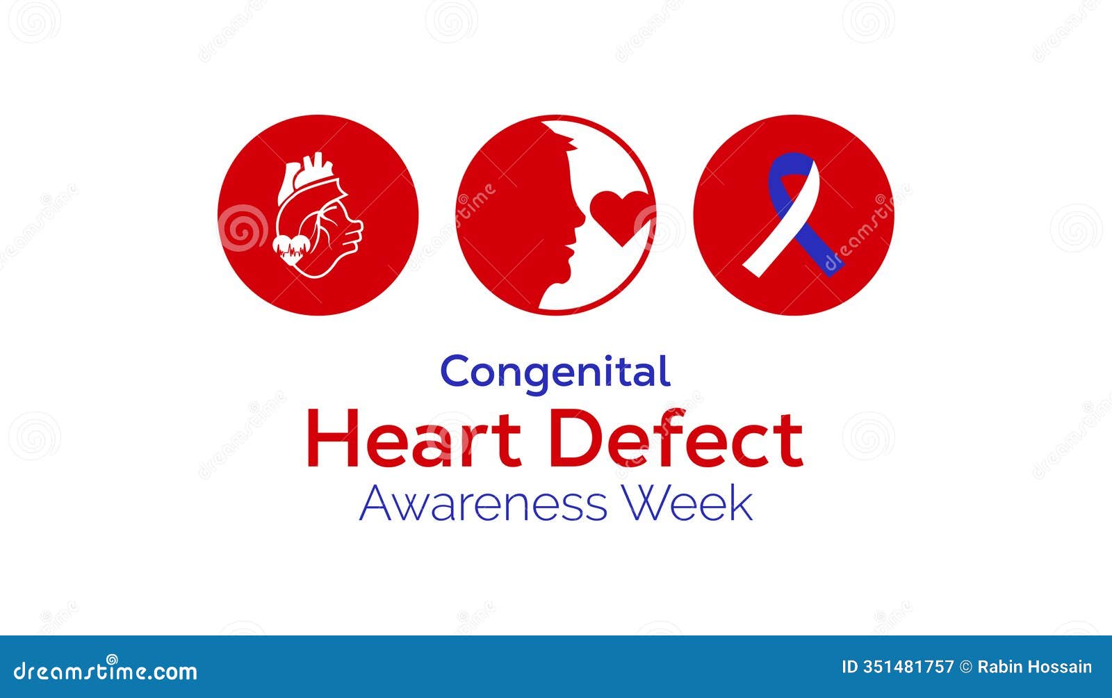 Congenital Heart Defect Awareness Week Creative Concept Design. Vector ...