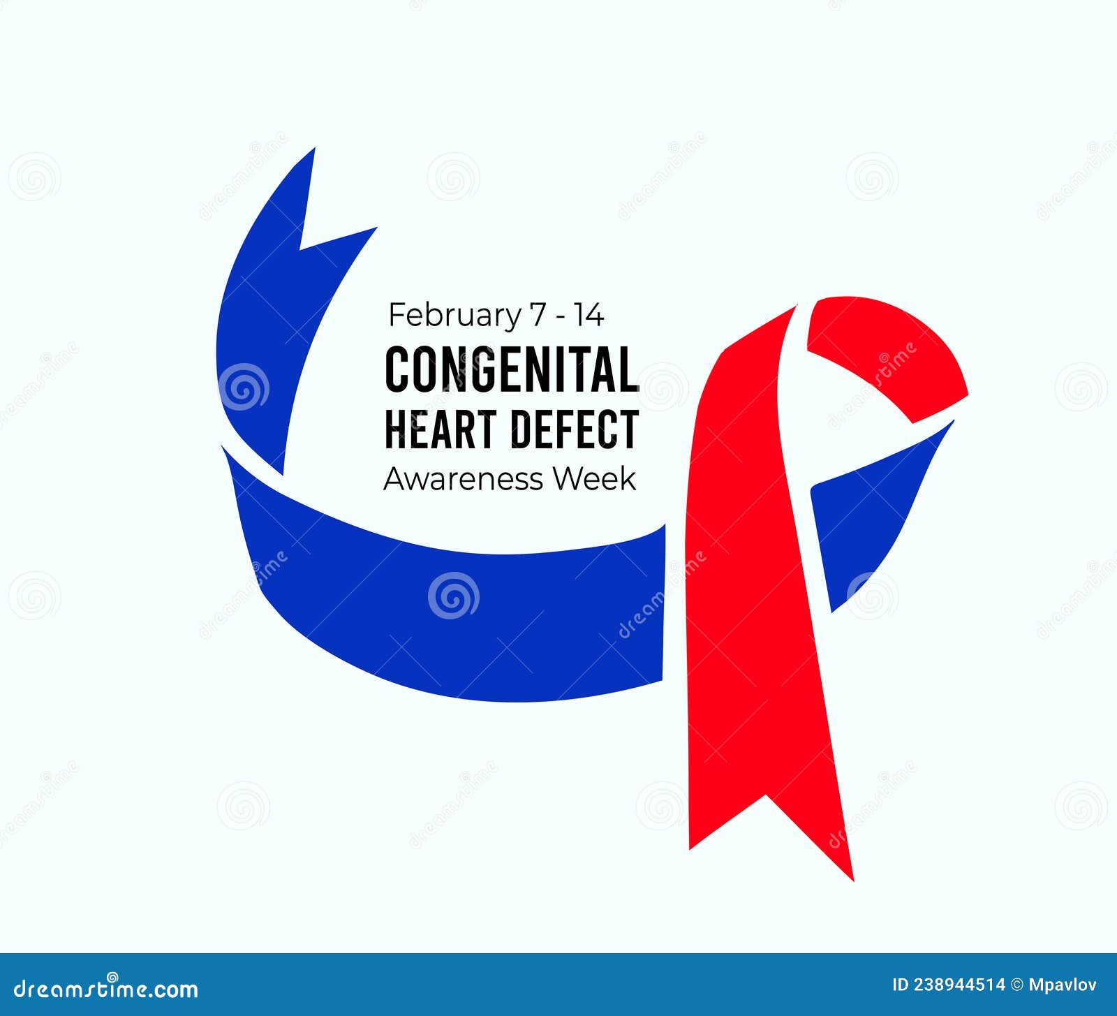 Congenital Heart Defect Awareness Week. Vector Illustration on White ...