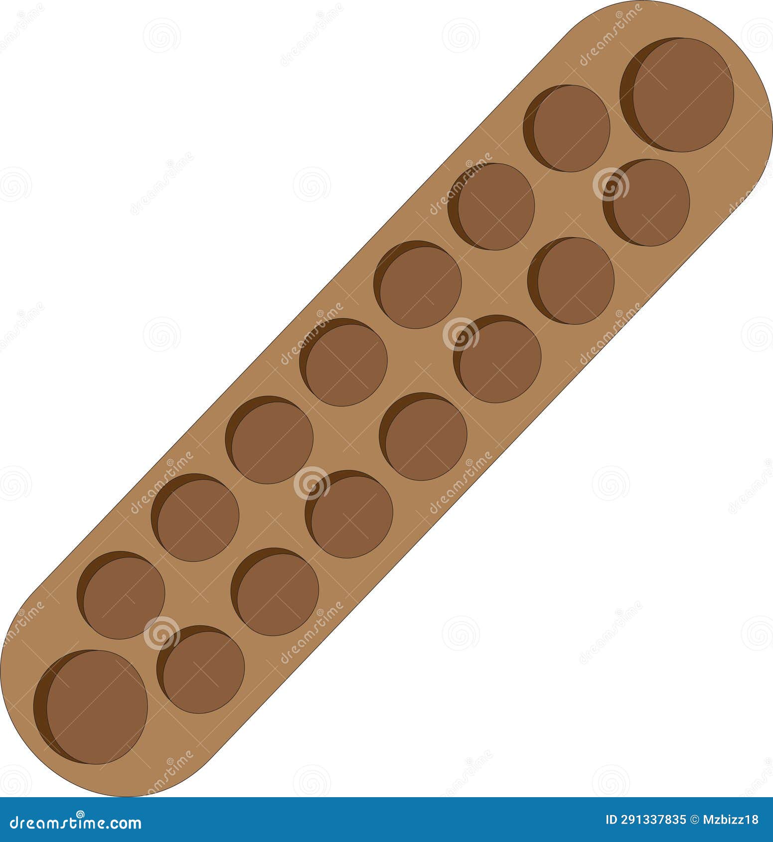 Malaysian Traditional Games Congkak Stock Illustration - Illustration ...