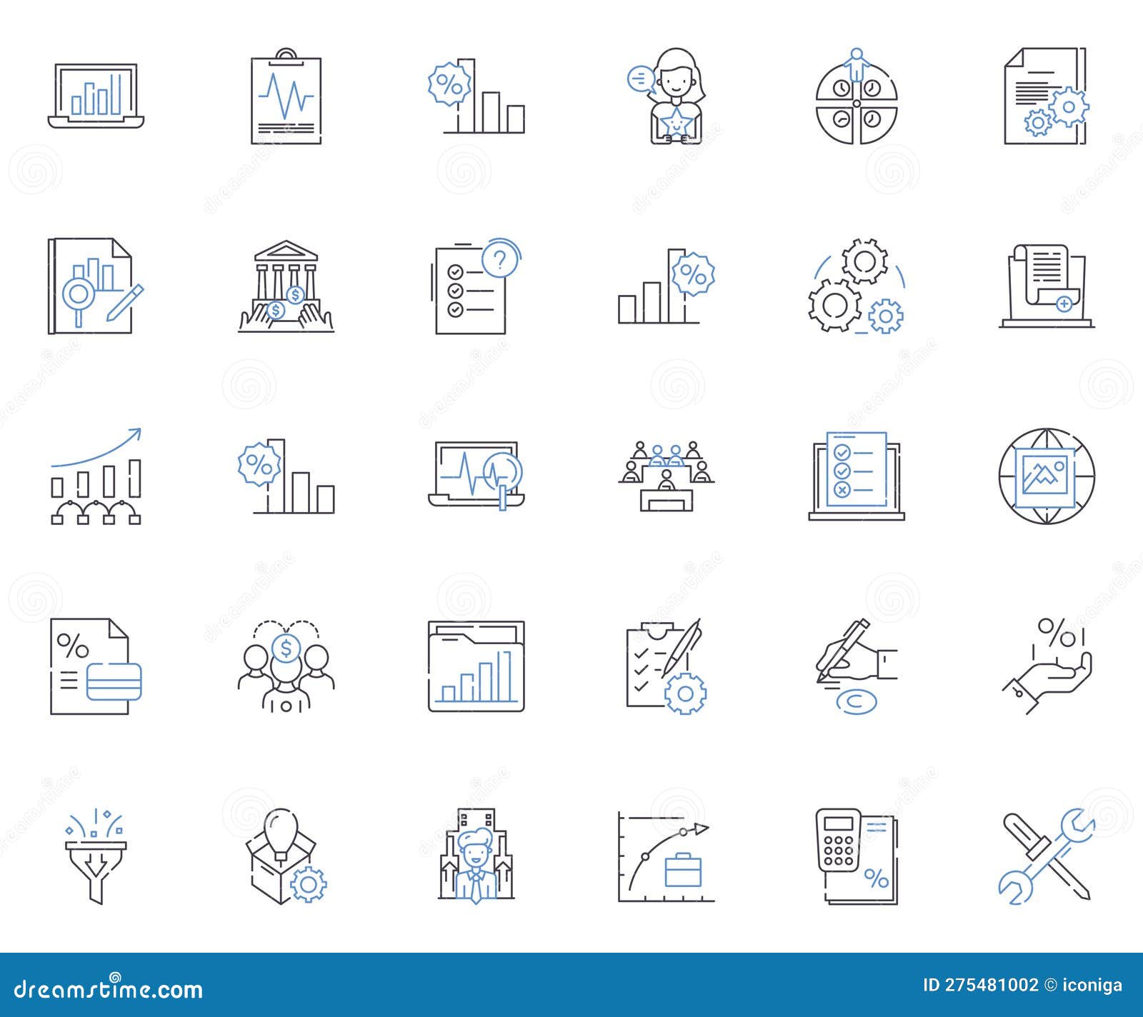 Conglomerate Line Icons Collection. Diverse, Expansive, Multinational ...