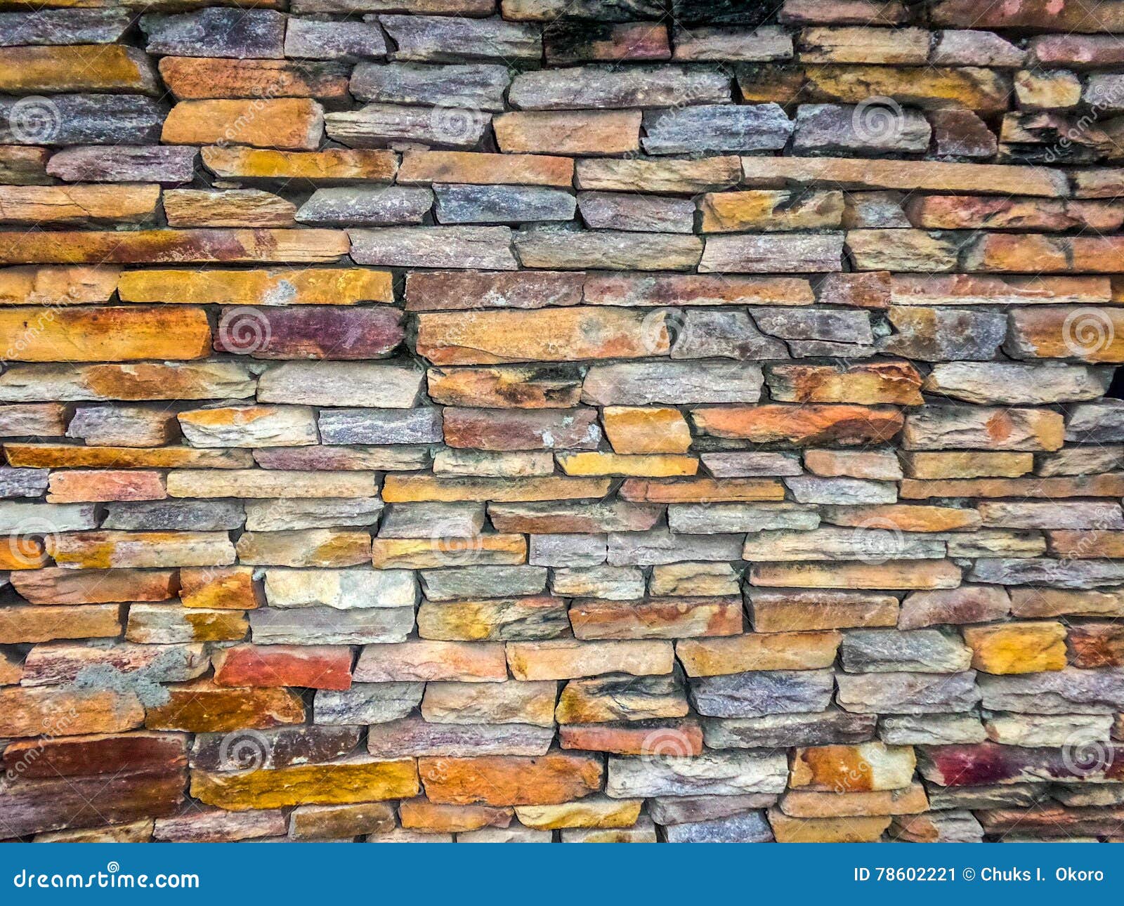 Conglomerate Rock Fence Wall Pattern Stock Image - Image of brick ...