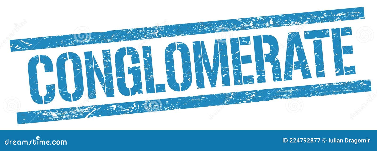 CONGLOMERATE Text on Blue Grungy Rectangle Stamp Stock Illustration ...