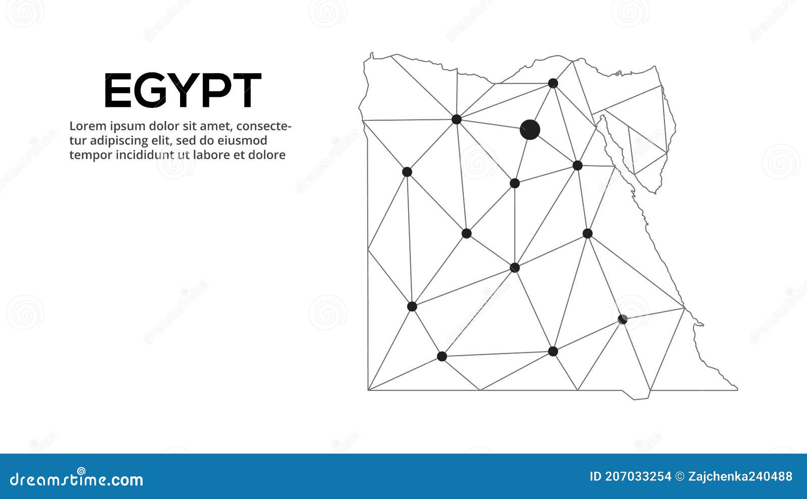 Congo Communication Network Map. Vector Image of a Low Poly Global Map ...