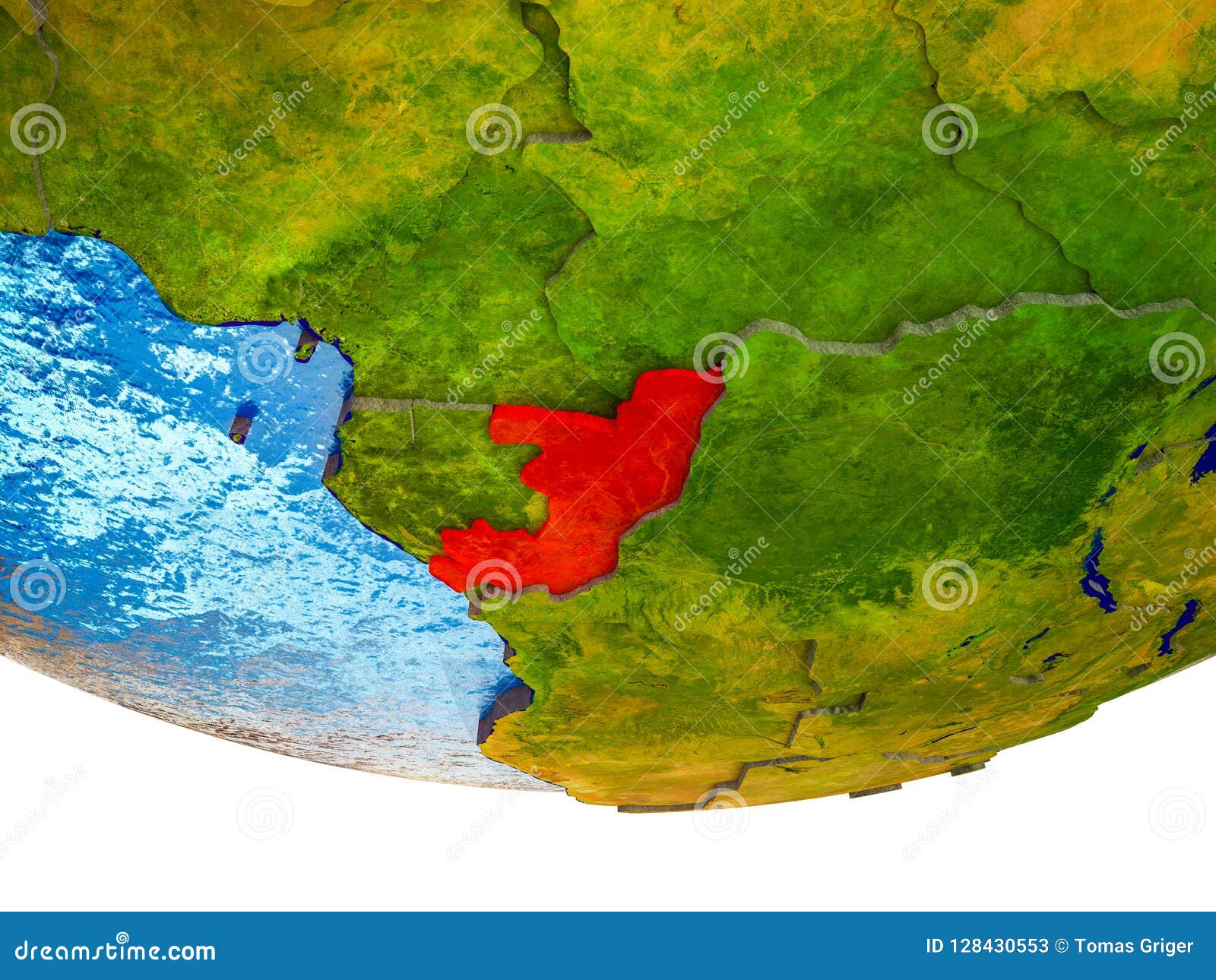 Congo on 3D Earth stock image. Image of congo, congobrazzaville - 128430553