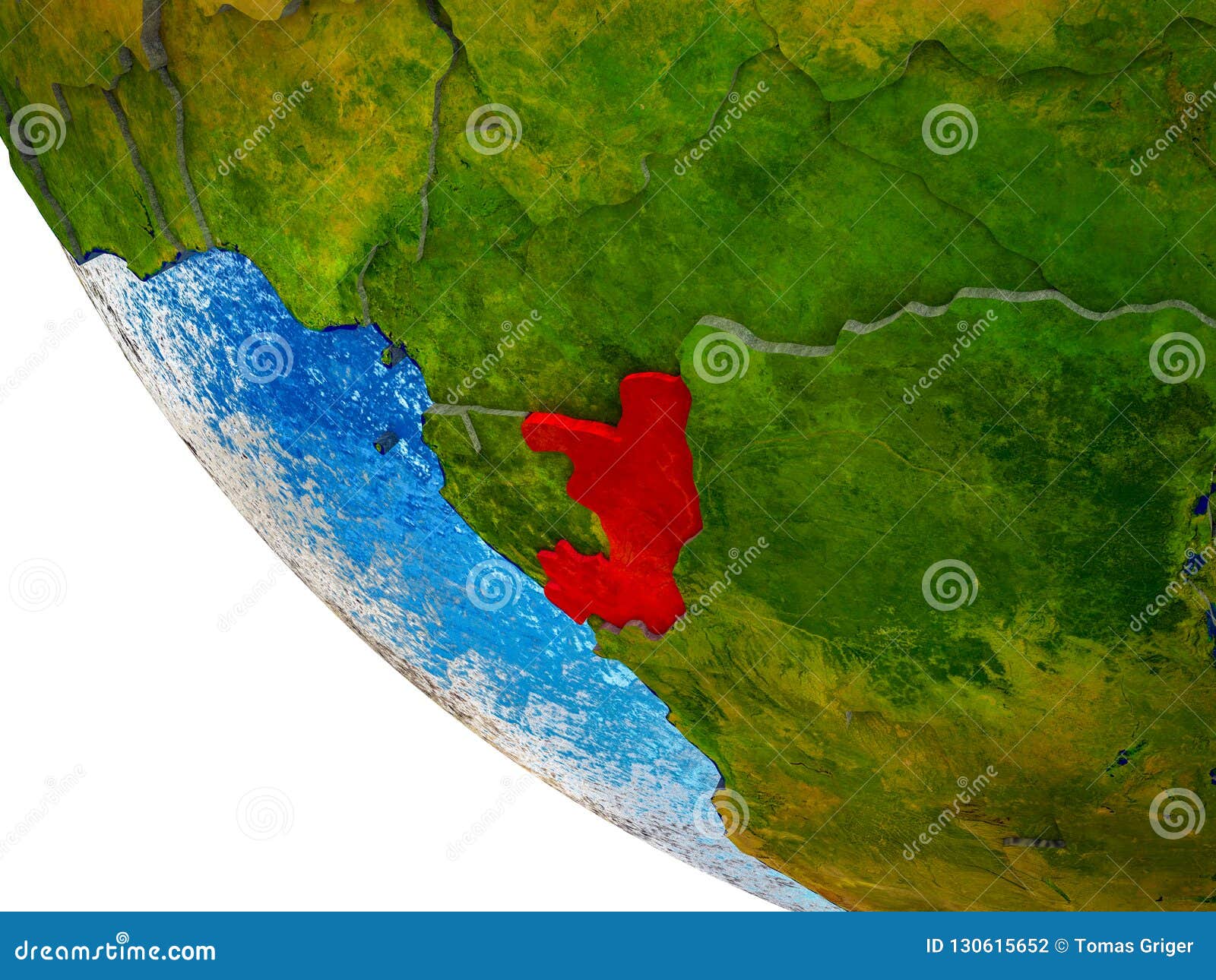 Congo on 3D Earth stock illustration. Illustration of african - 130615652