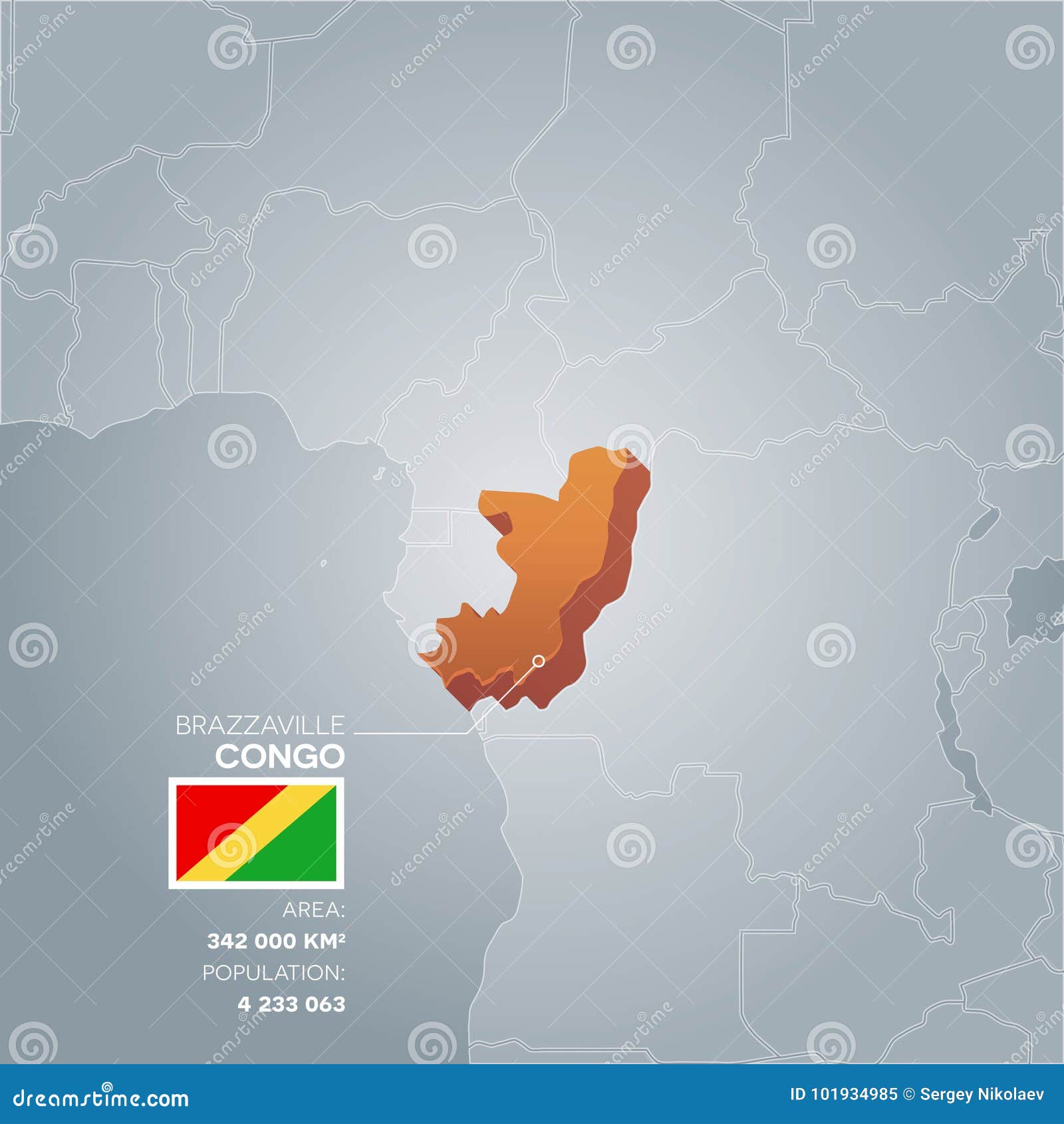 Congo information map. stock vector. Illustration of navigate - 101934985