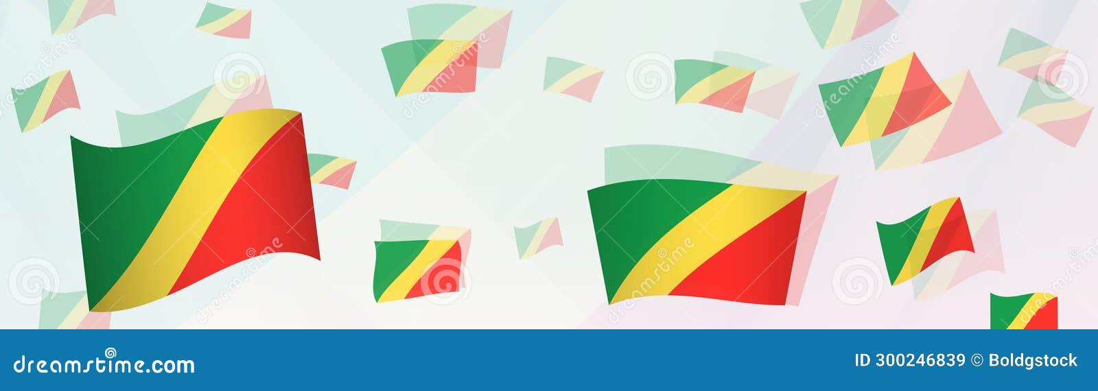 Congo Flag-themed Abstract Design on a Banner. Abstract Background ...