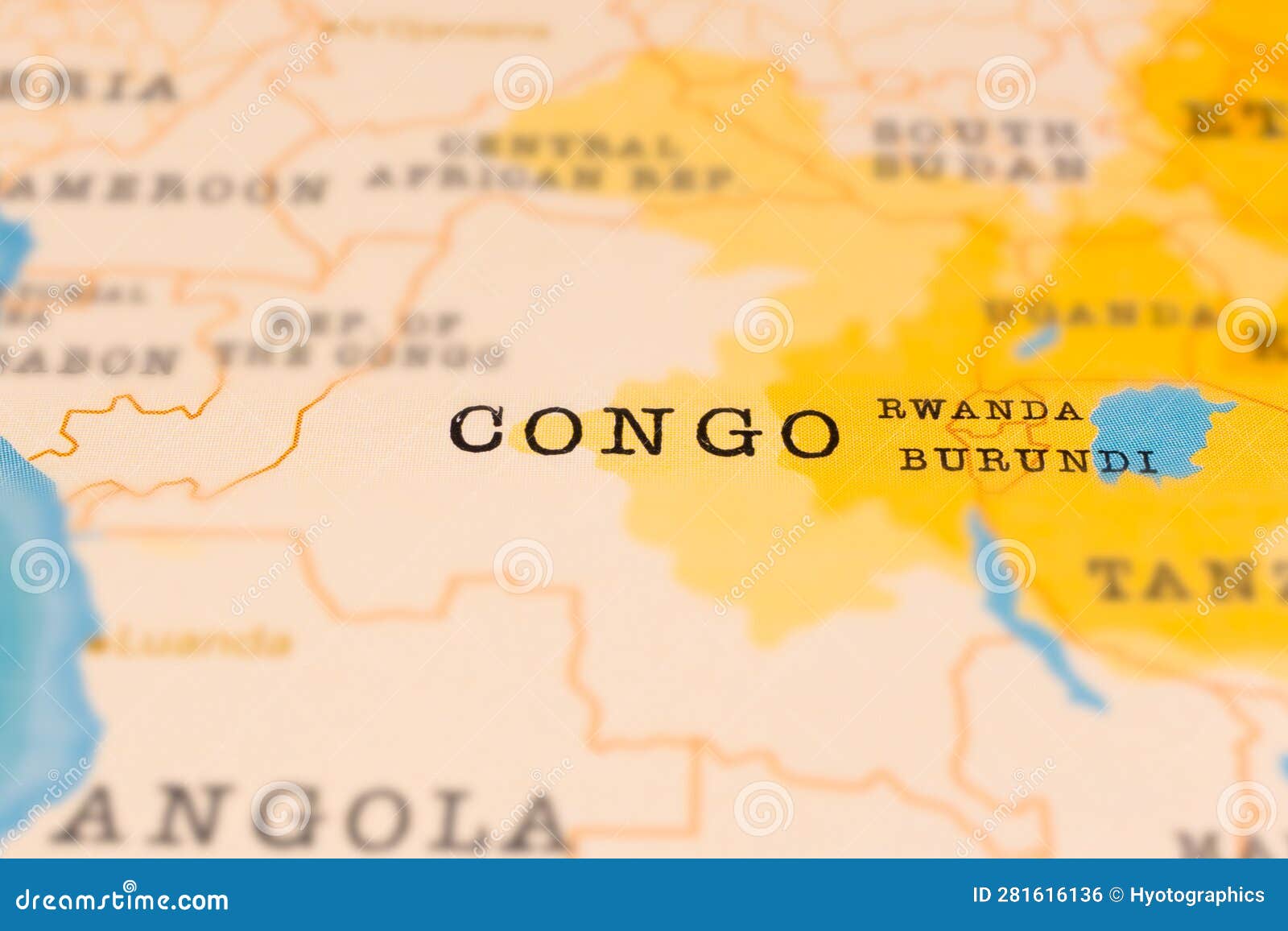 congo on the african map