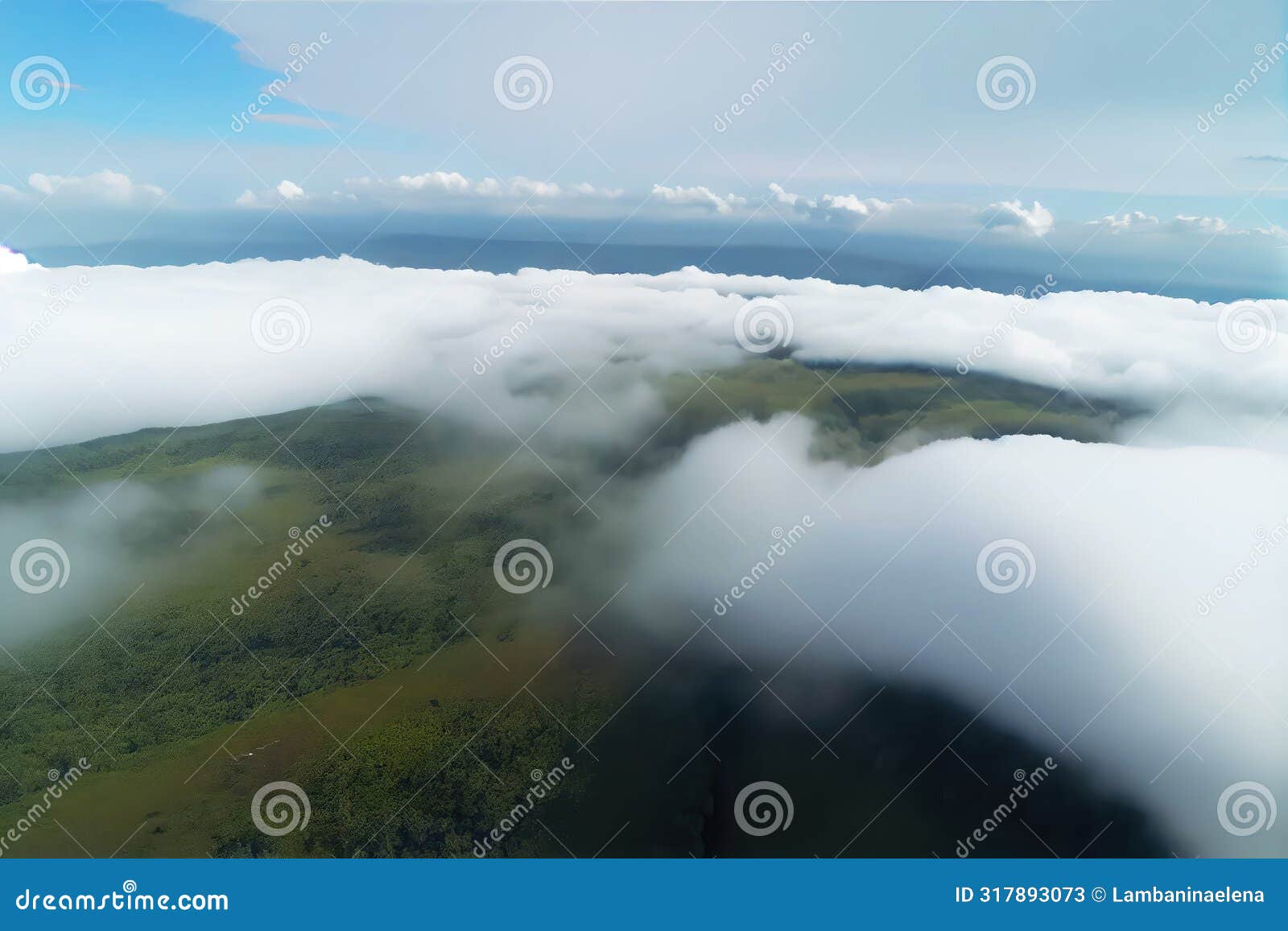 Congo Landscape with Hills in the Clouds. Generative AI Art Stock ...