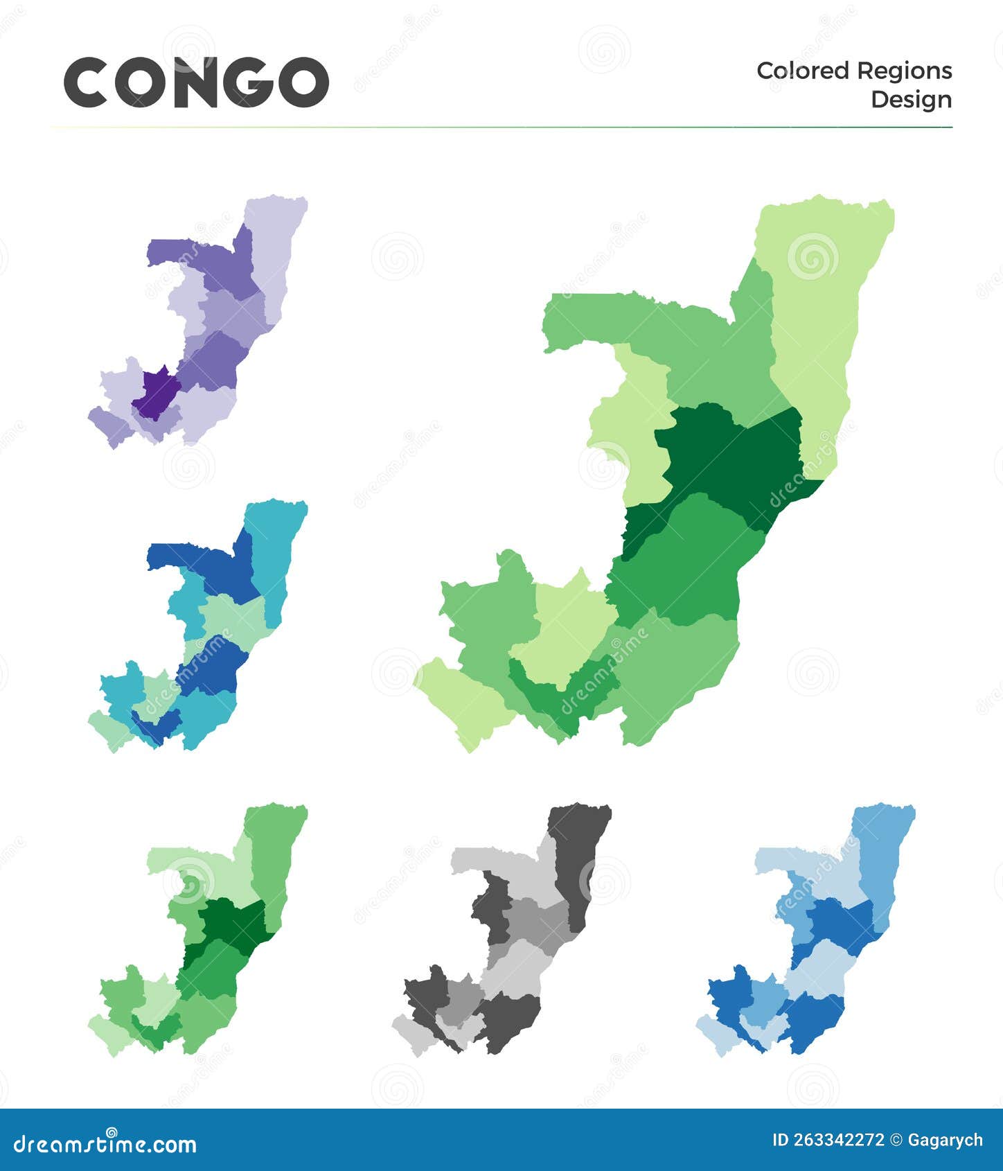 Congo map collection. stock vector. Illustration of geography - 263342272