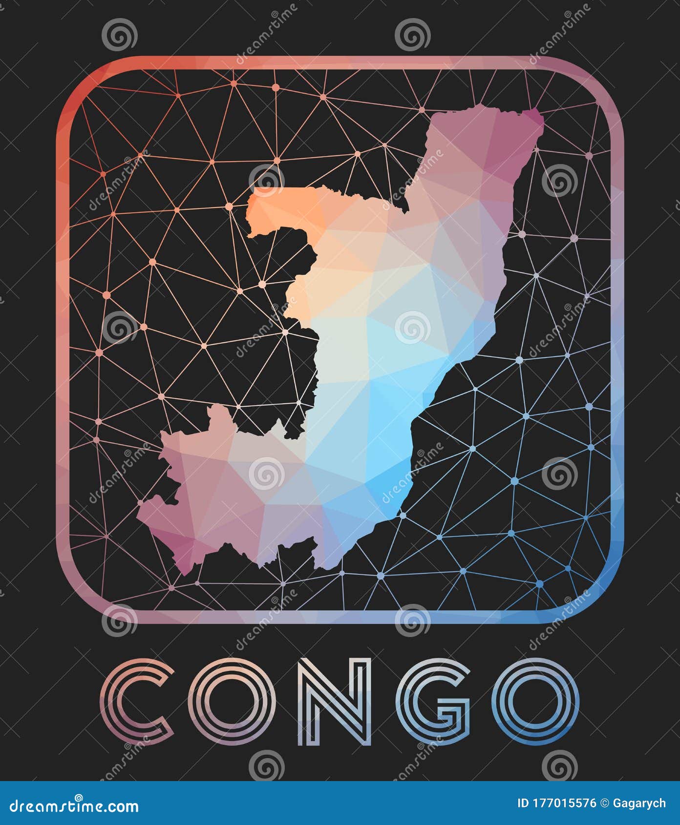 Congo map design. stock vector. Illustration of gradient - 177015576