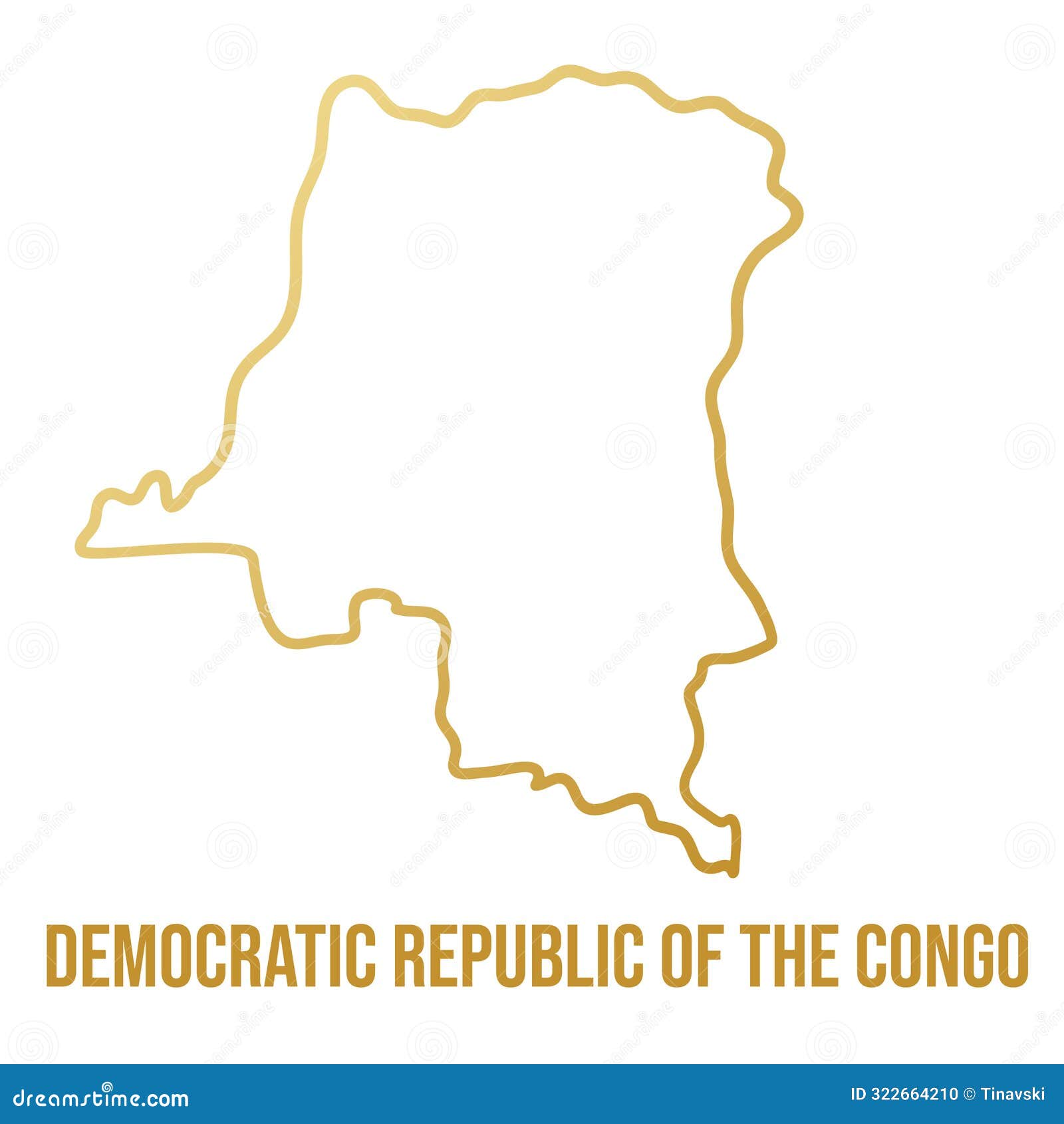Congo map simplified stock illustration. Illustration of area - 322664210