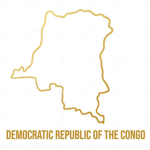 Congo map simplified stock illustration. Illustration of area - 322664210