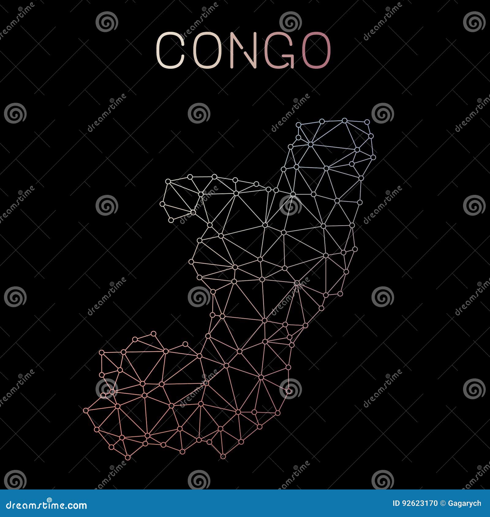 Congo Network Map. Cartoon Vector | CartoonDealer.com #85967279