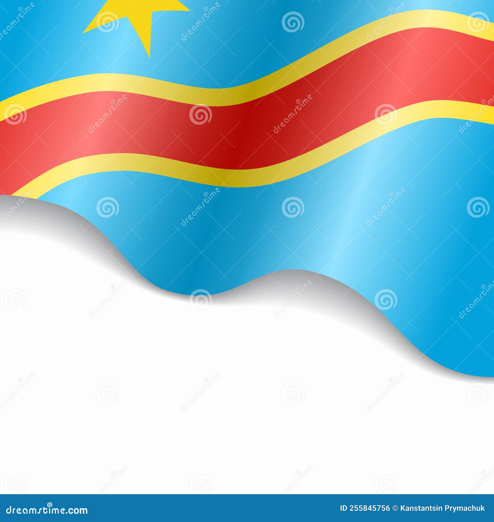 Congolese Flag Wavy Abstract Background. Vector Illustration. Stock ...